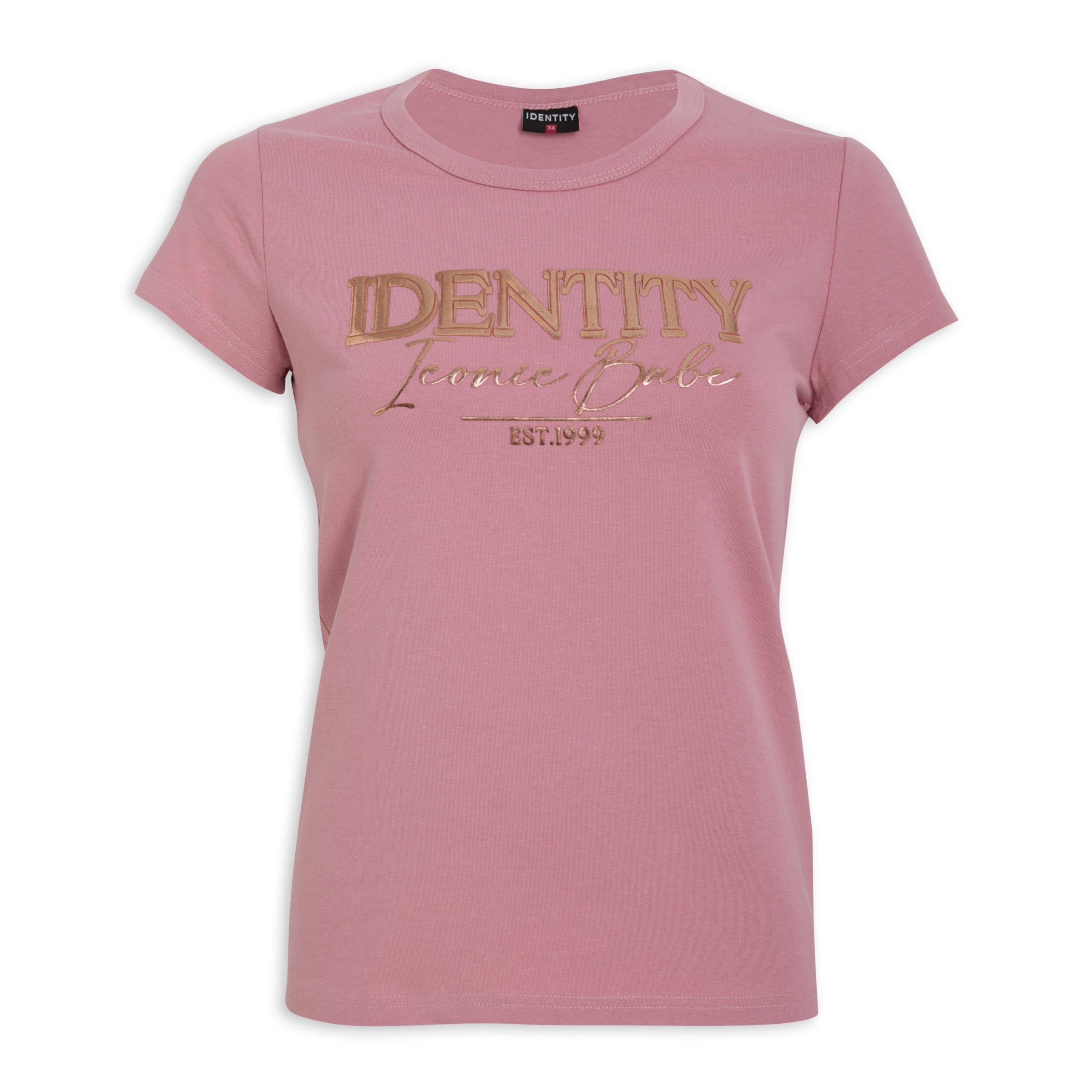 Pink Fitted T-shirt (3205139) | Identity