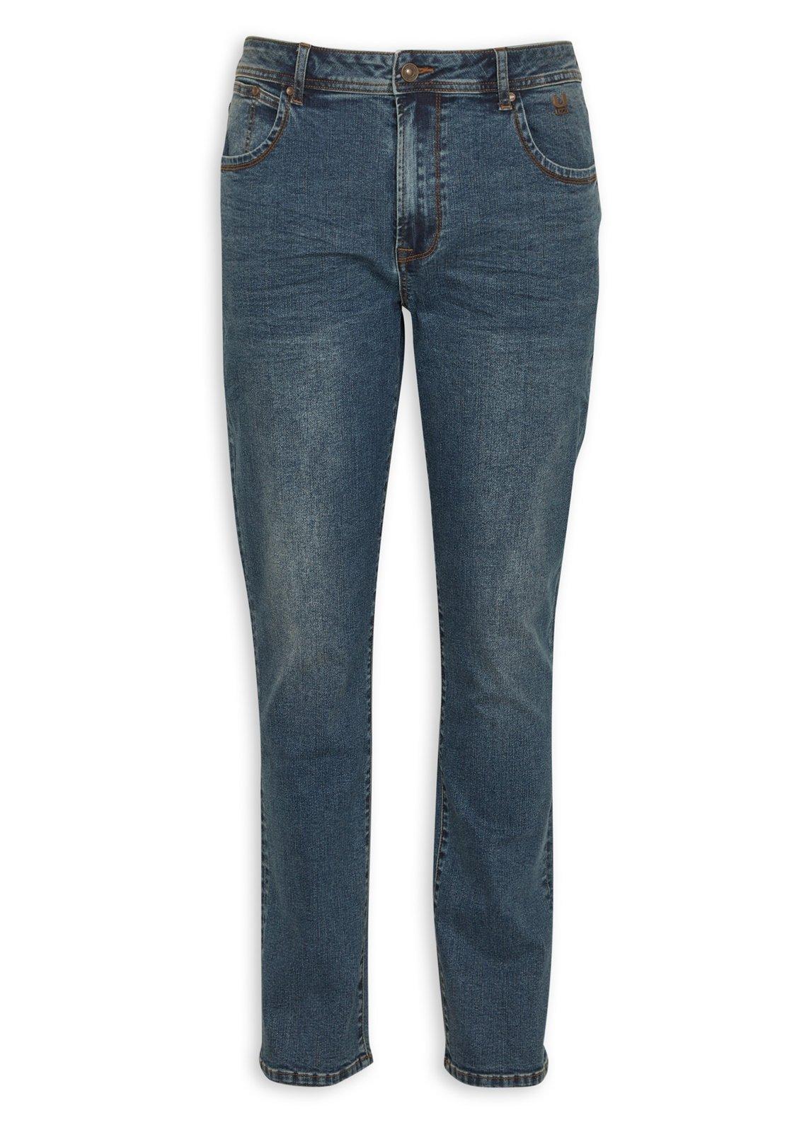 Indigo Straight Leg Jeans (3205201) | UZZI
