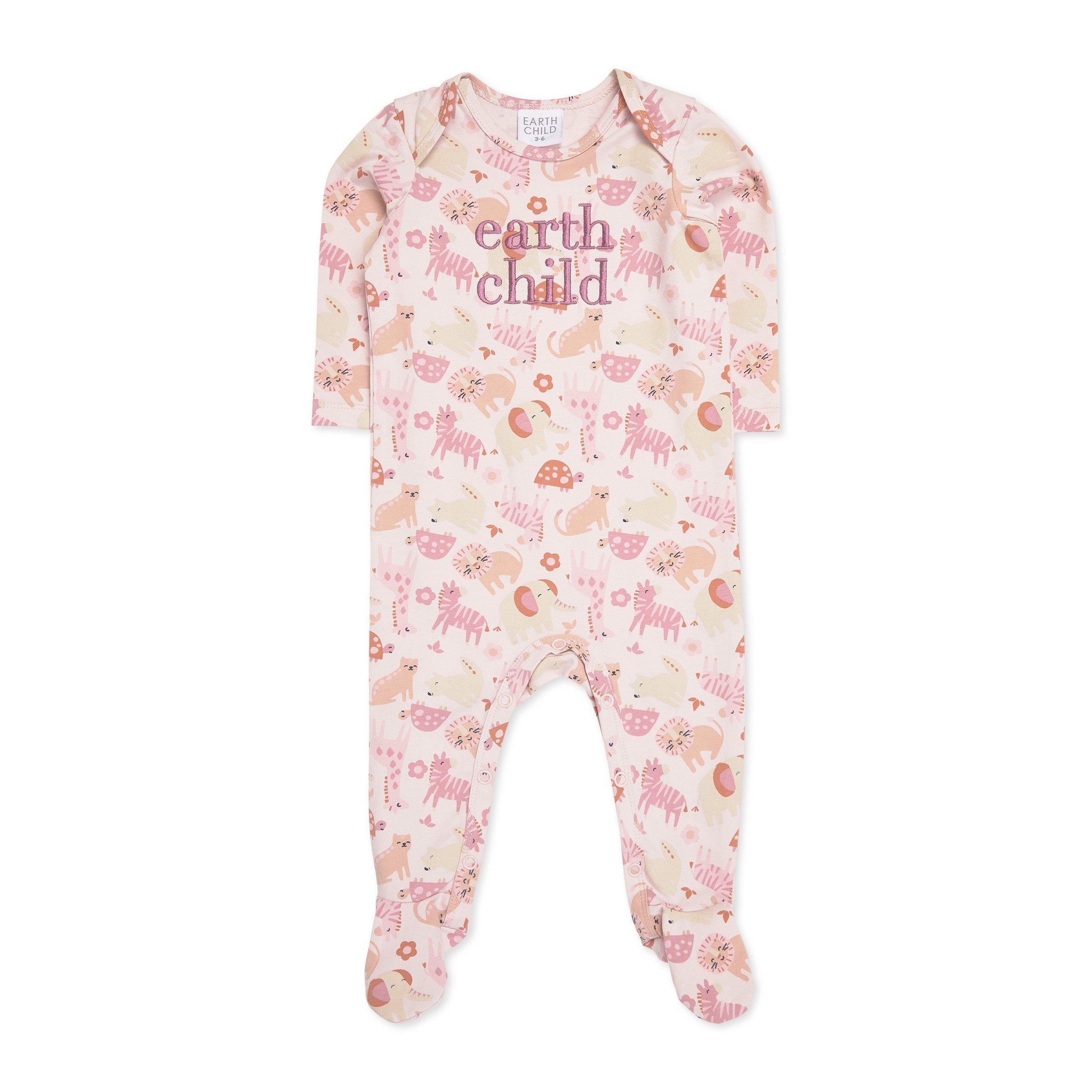 Baby Girls Pink Printed Romper (3205245) | Earthchild