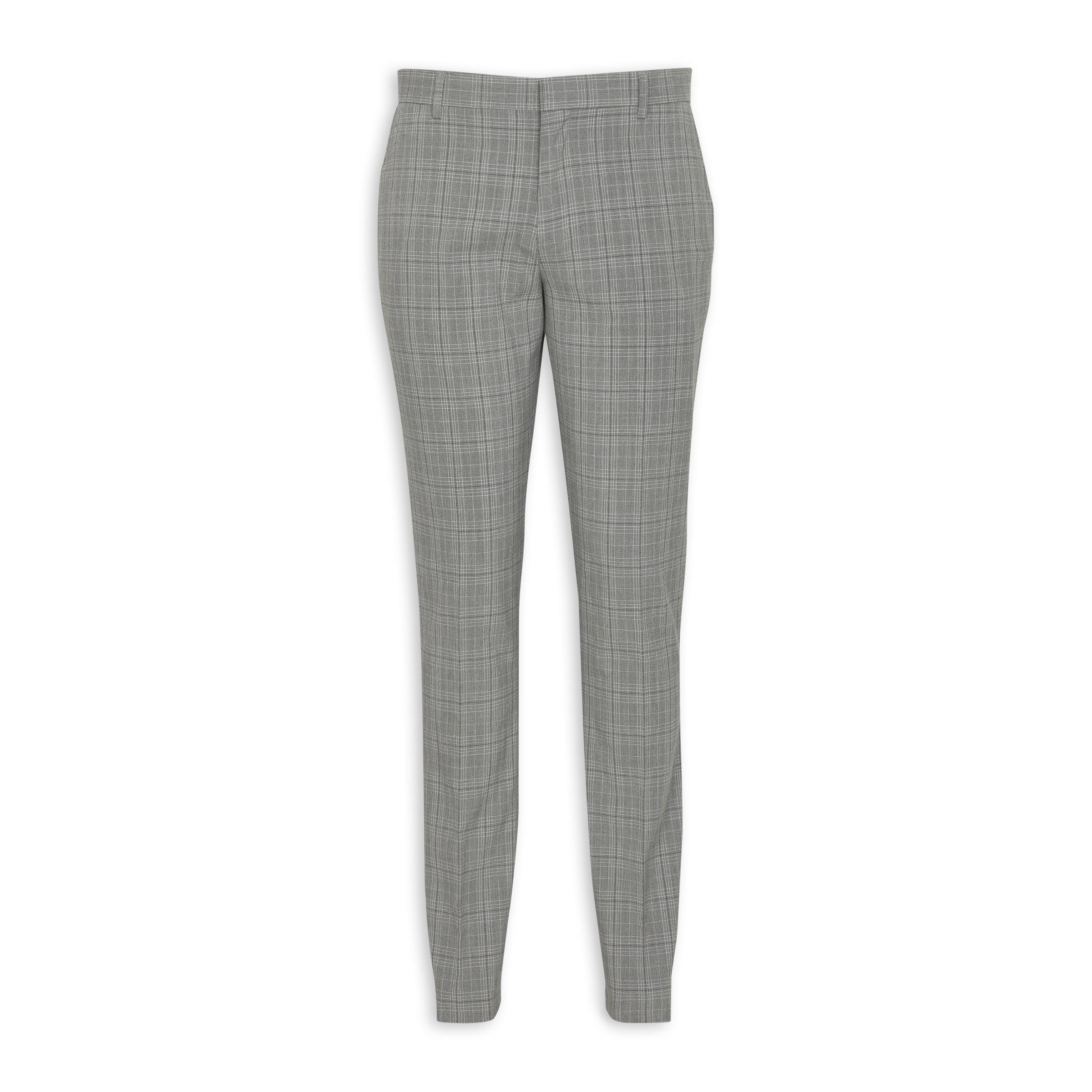 Grey Check Slim Leg Pants (3205293) | Truworths Man