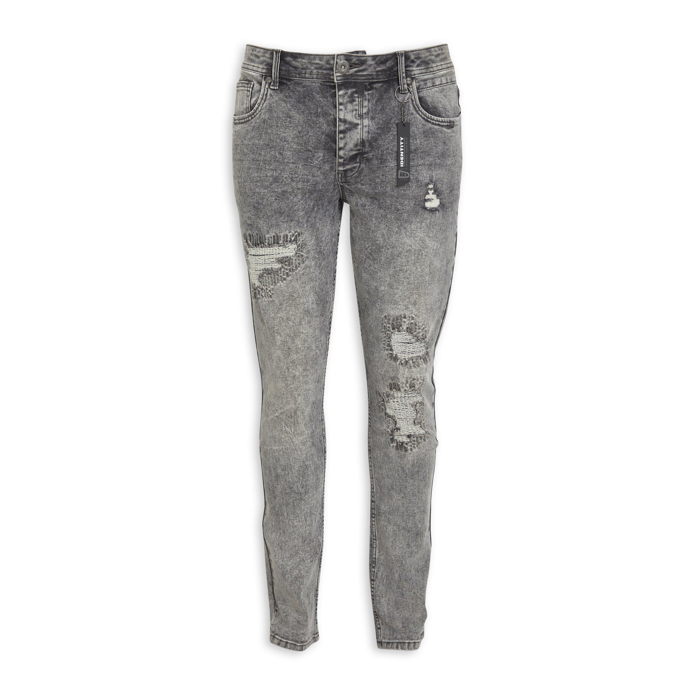 Grey Ripped Slim Leg Jeans (3205522) | Identity