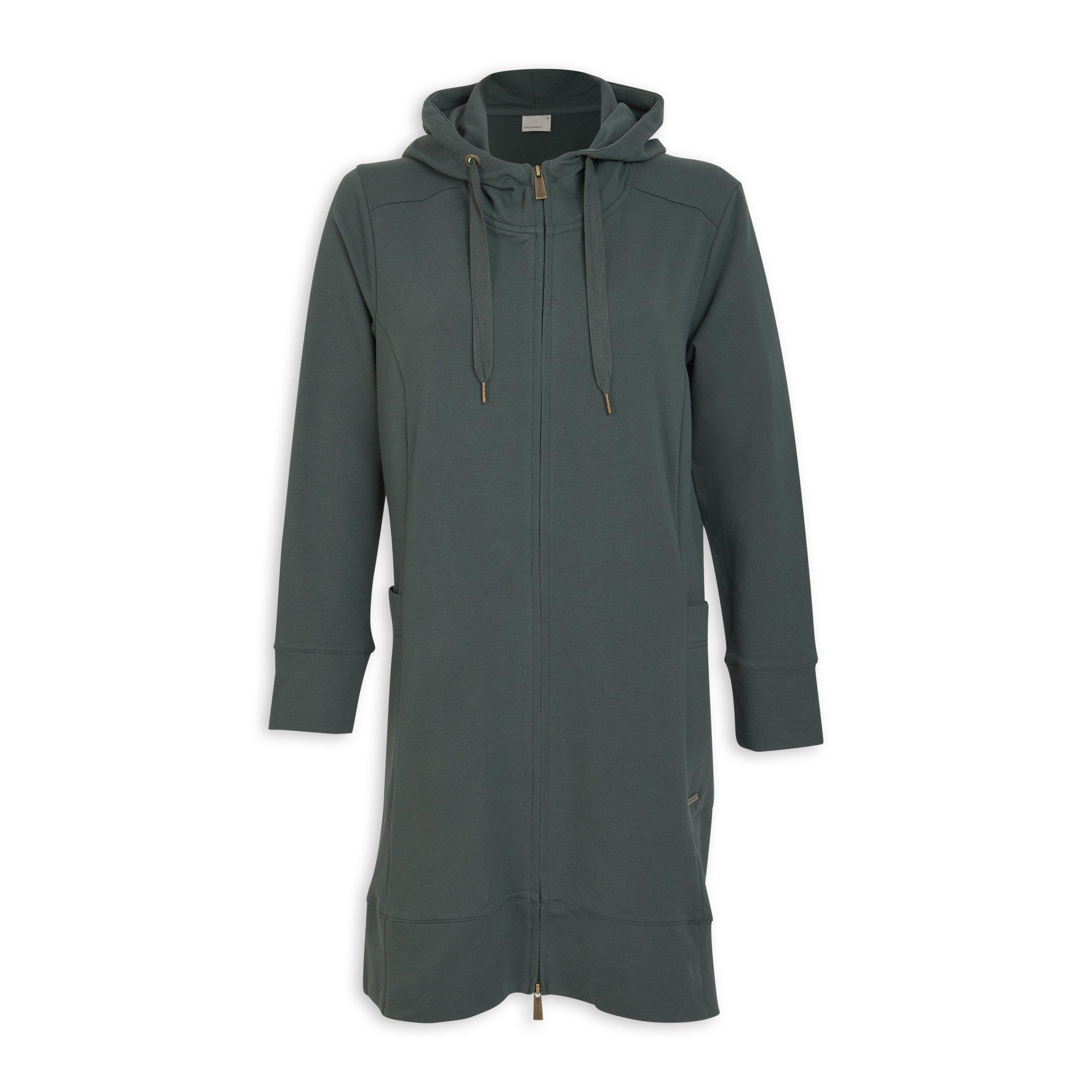 Khaki Green A-line Jacket (3205713) | Earthaddict