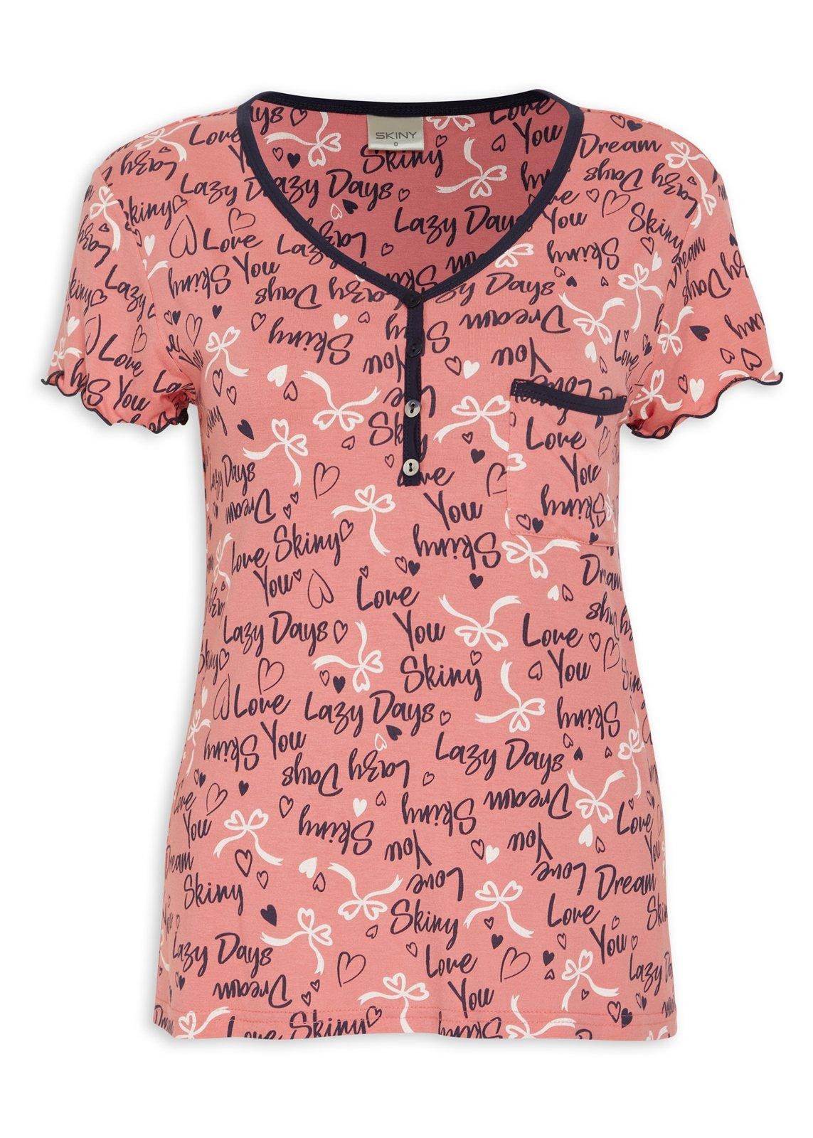 Pink Pyjama Top (3205915) | Skiny