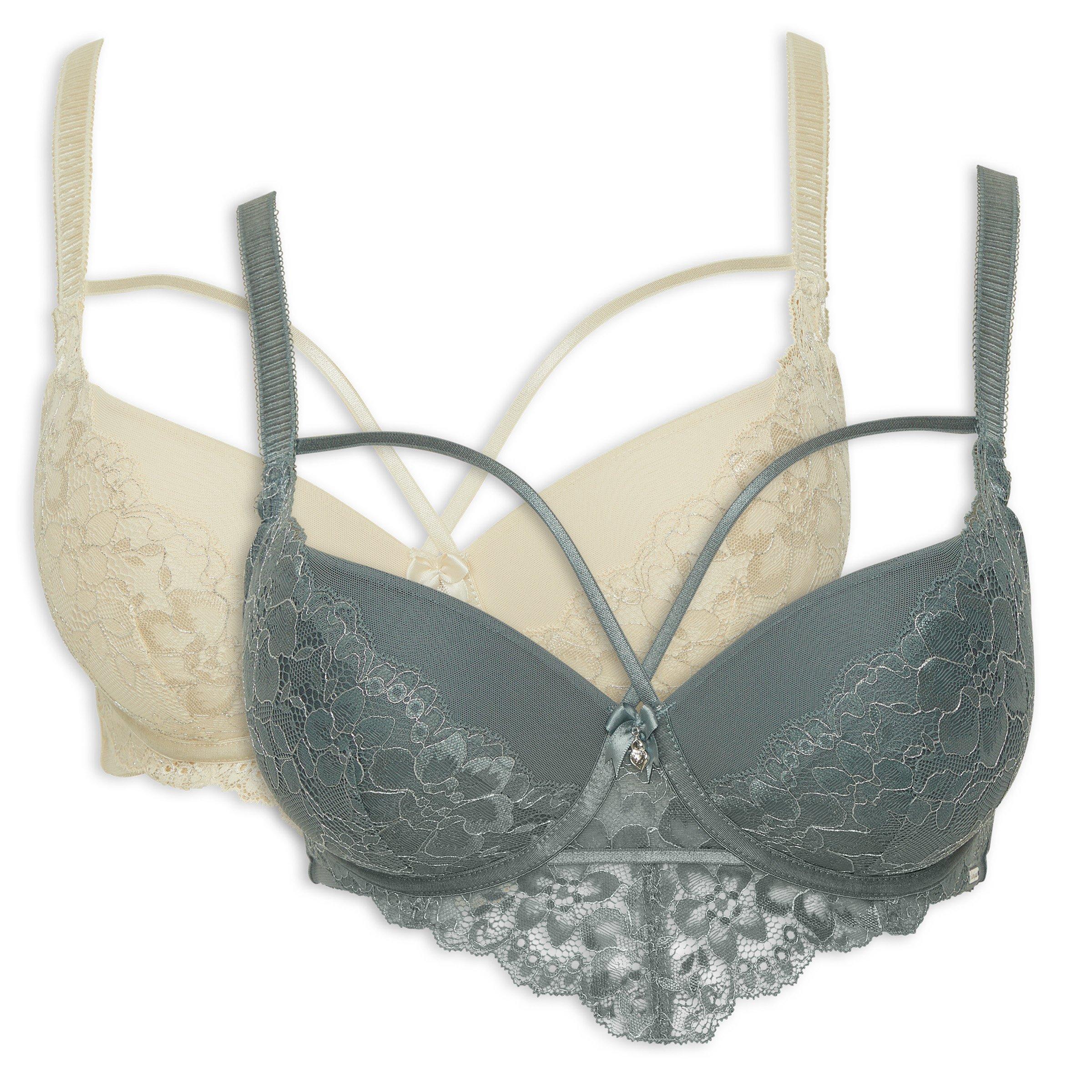 2-pack Sage Green Lace Padded Bras (3206000) | Intrigue