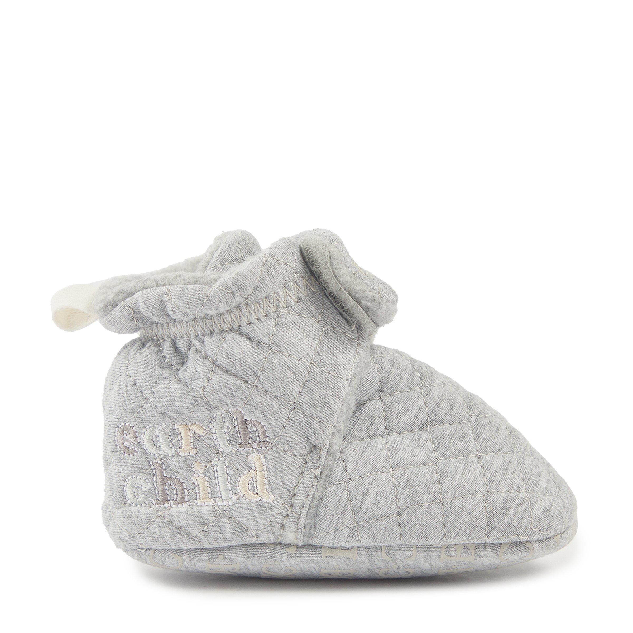 Newborn Unisex Grey Booties (3206063) | Earthchild