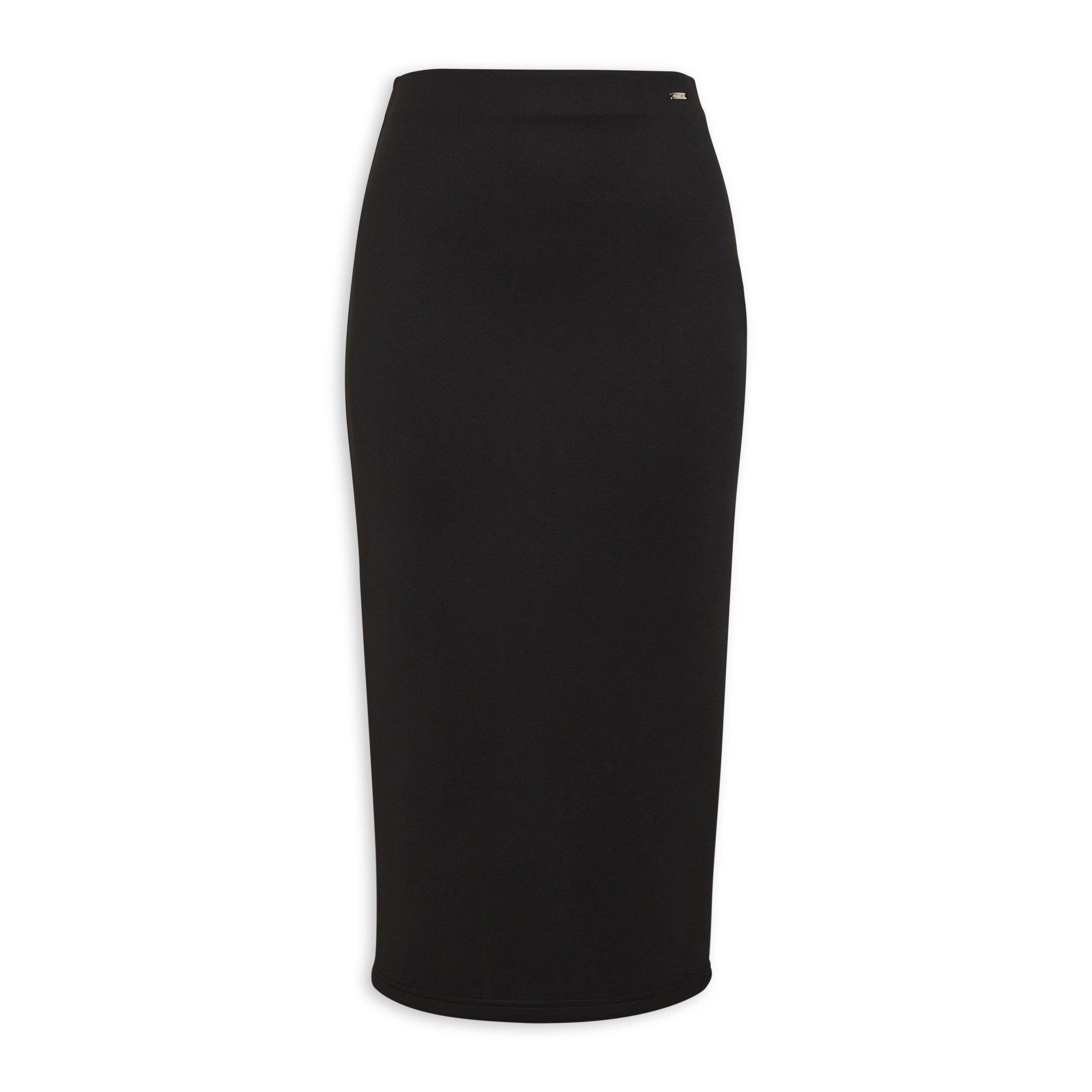 Black Bodycon Skirt with Slit (3206768) | Finnigans