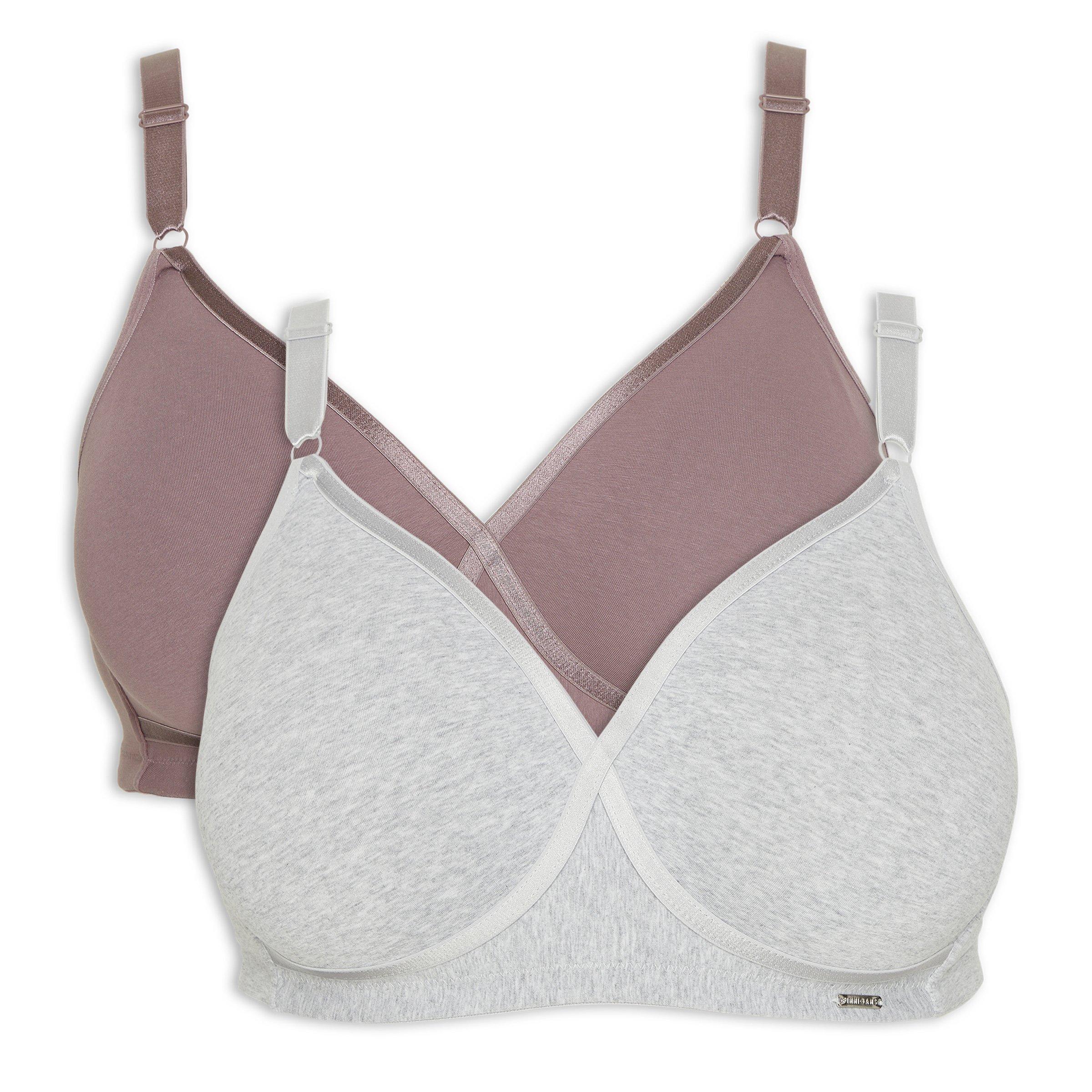 2-pack Non Wire Crossover Bras (3206794) | Finnigans
