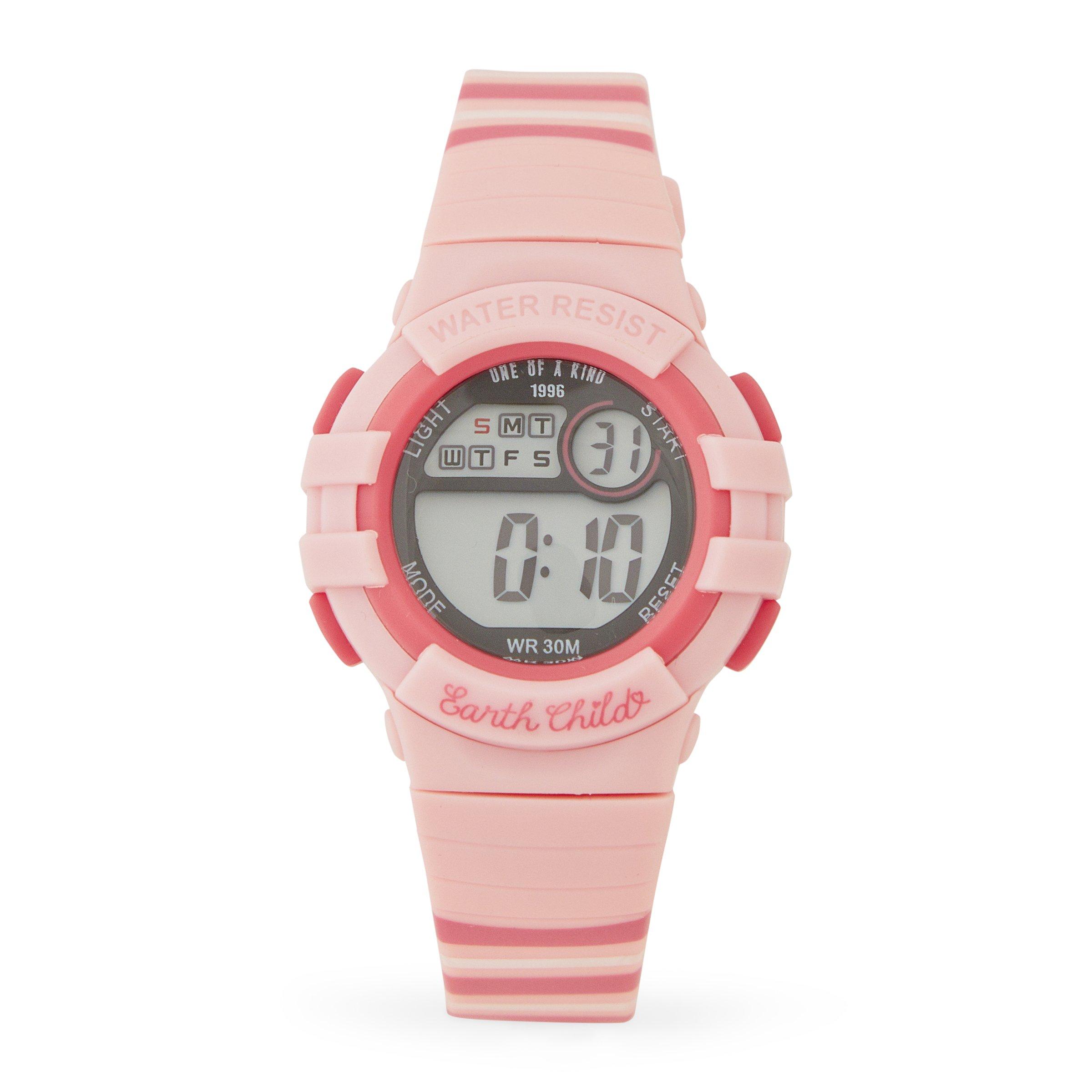 Pink Stripe Digital Kids Watch (3206973) | Earthchild
