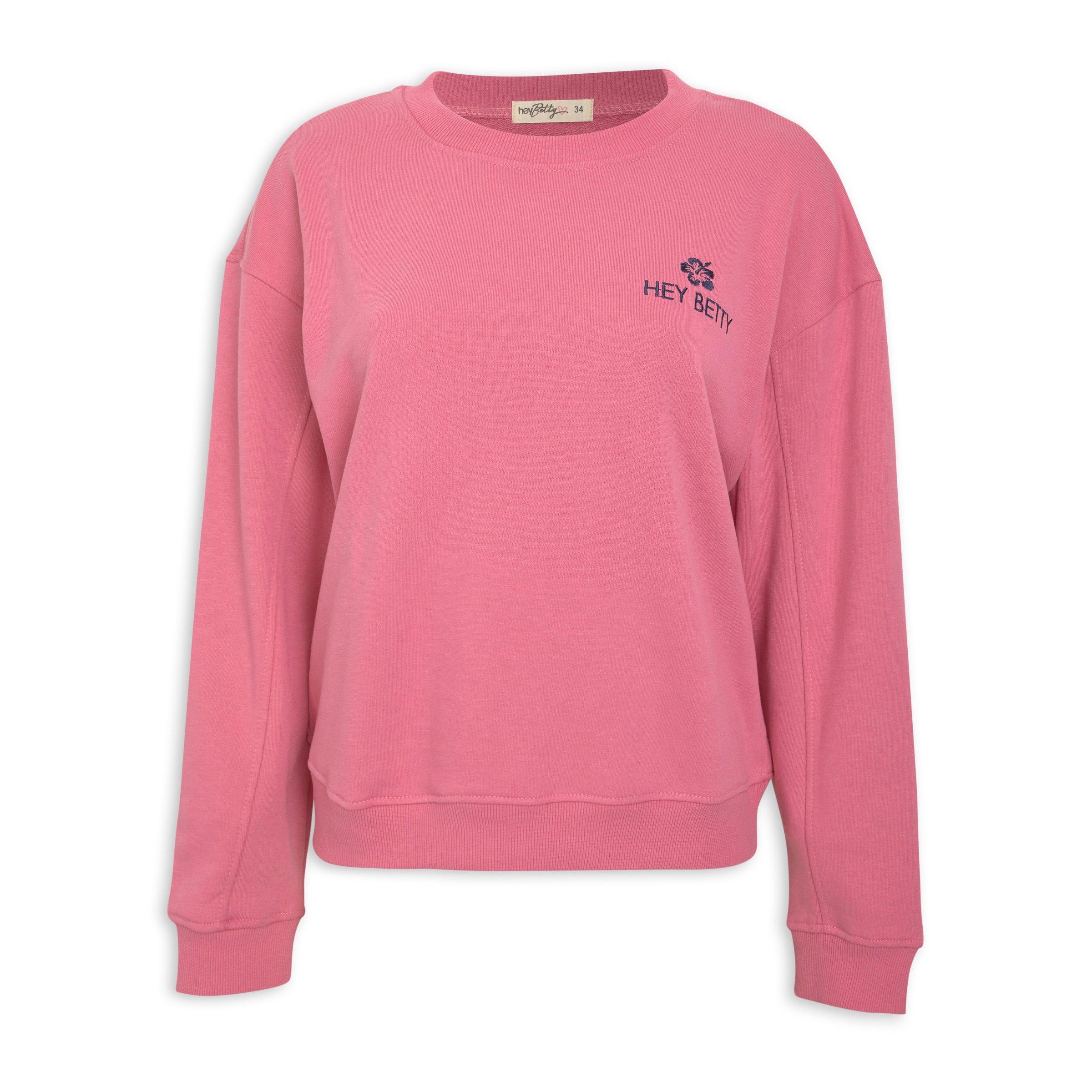 Pink Embroidered Sweatshirt (3207355) | Hey Betty