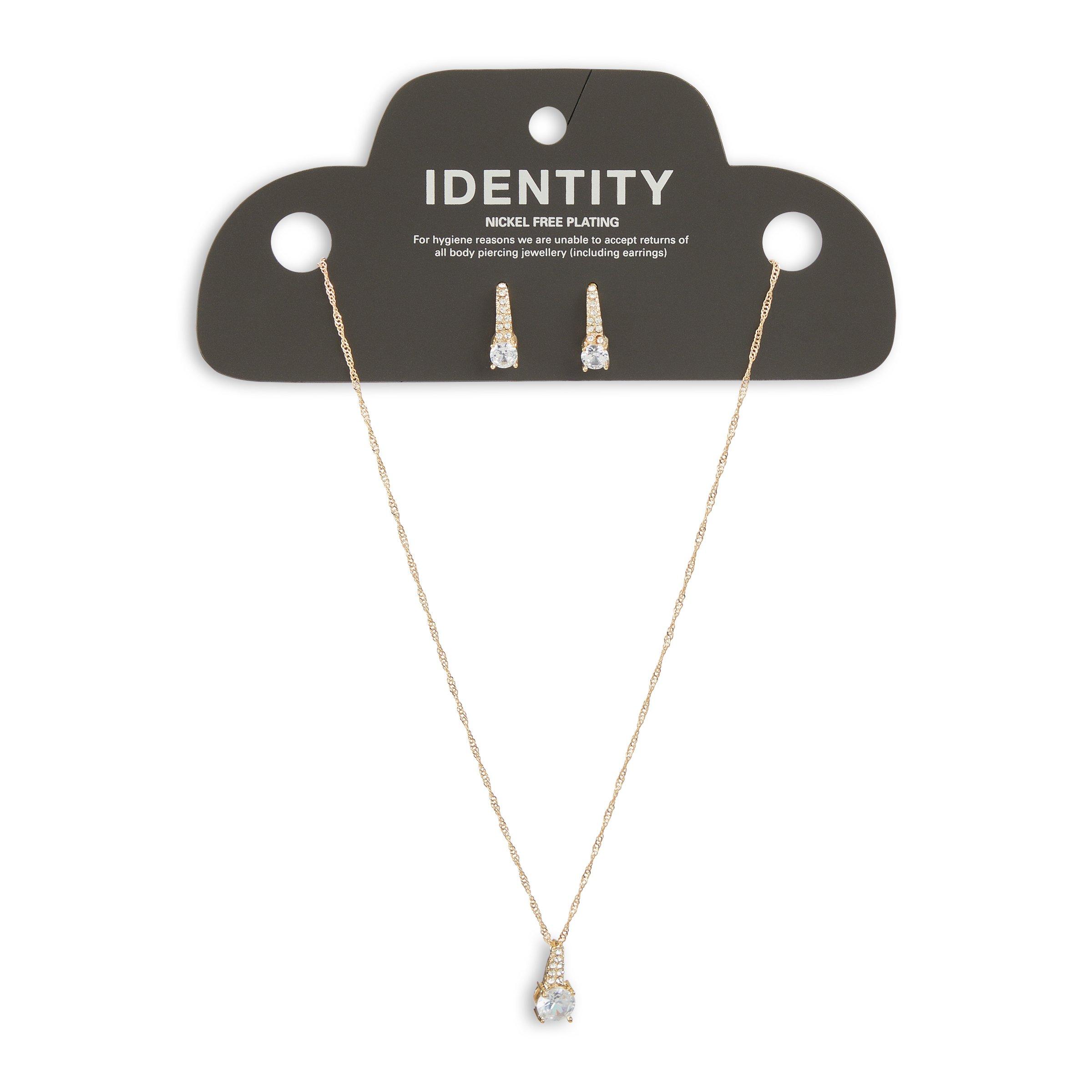 Gold Necklace and Earrings Set (3207818) | Identity