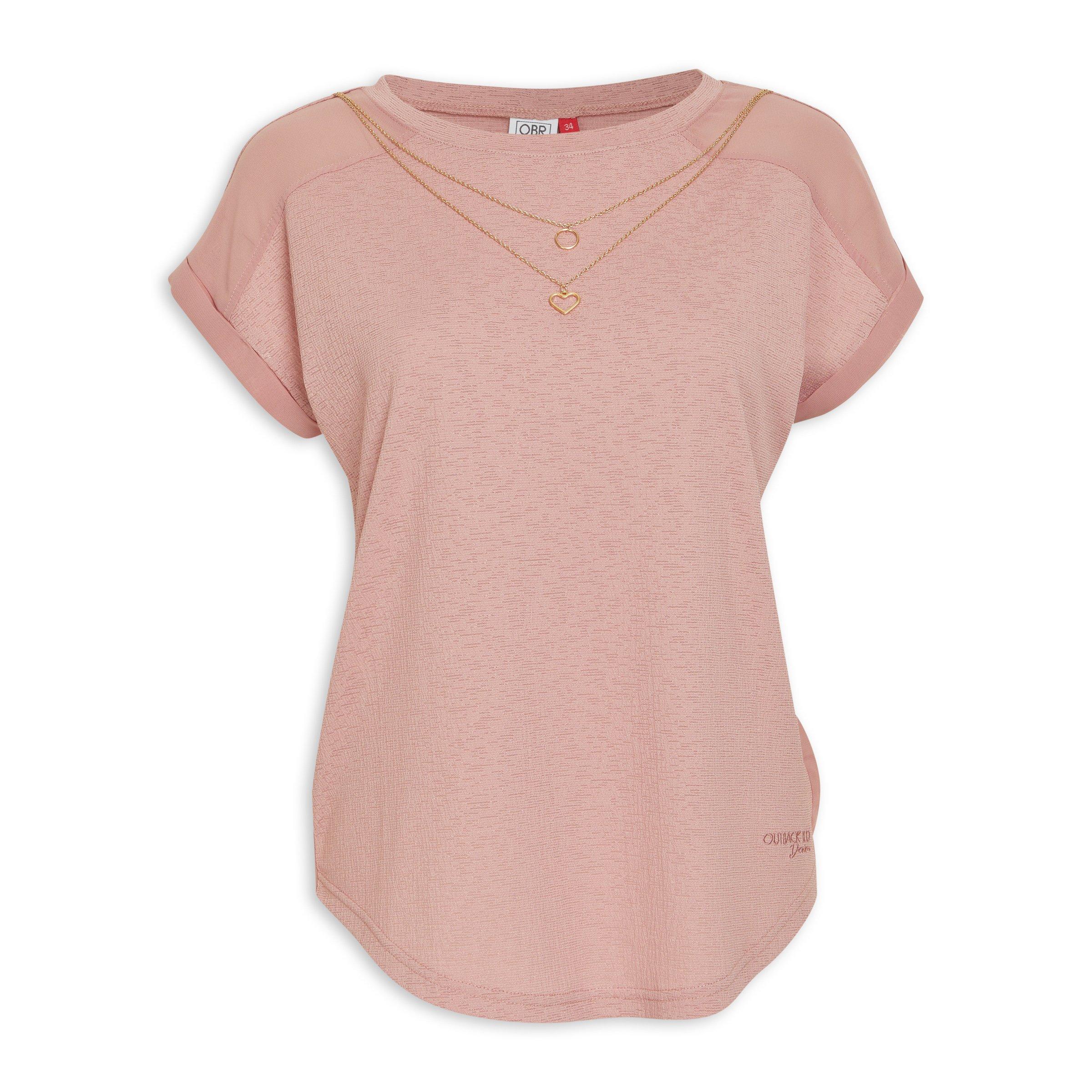 Pink T-shirt with Necklace (3208000) | OUTBACK RED