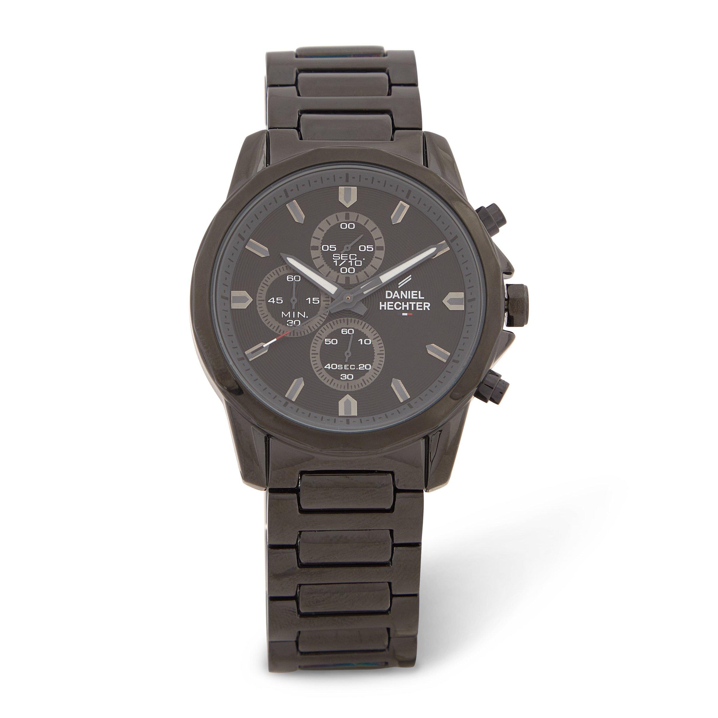 Black Stainless Steel DH Watch (3208079) | Daniel Hechter