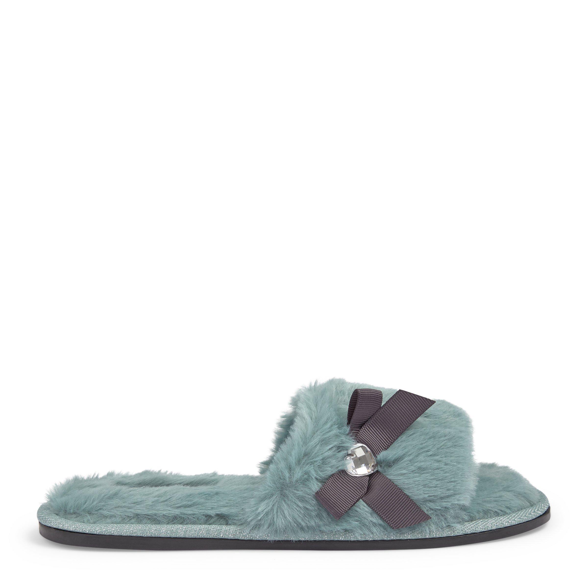 Sage Green Open Toe Slippers (3208276) | Identity