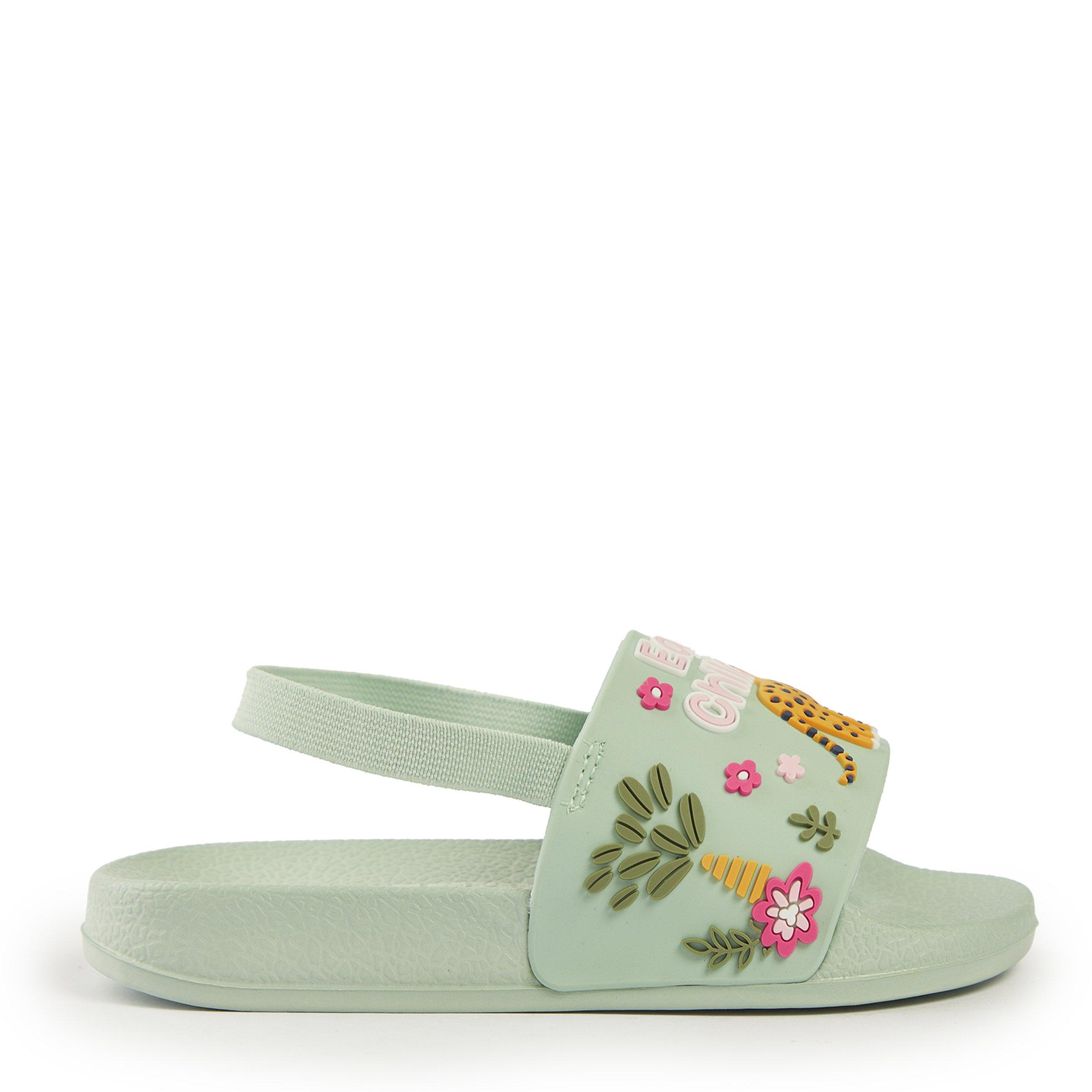 Baby Girls Sage Green Pool Slides (3208353) | Earthchild
