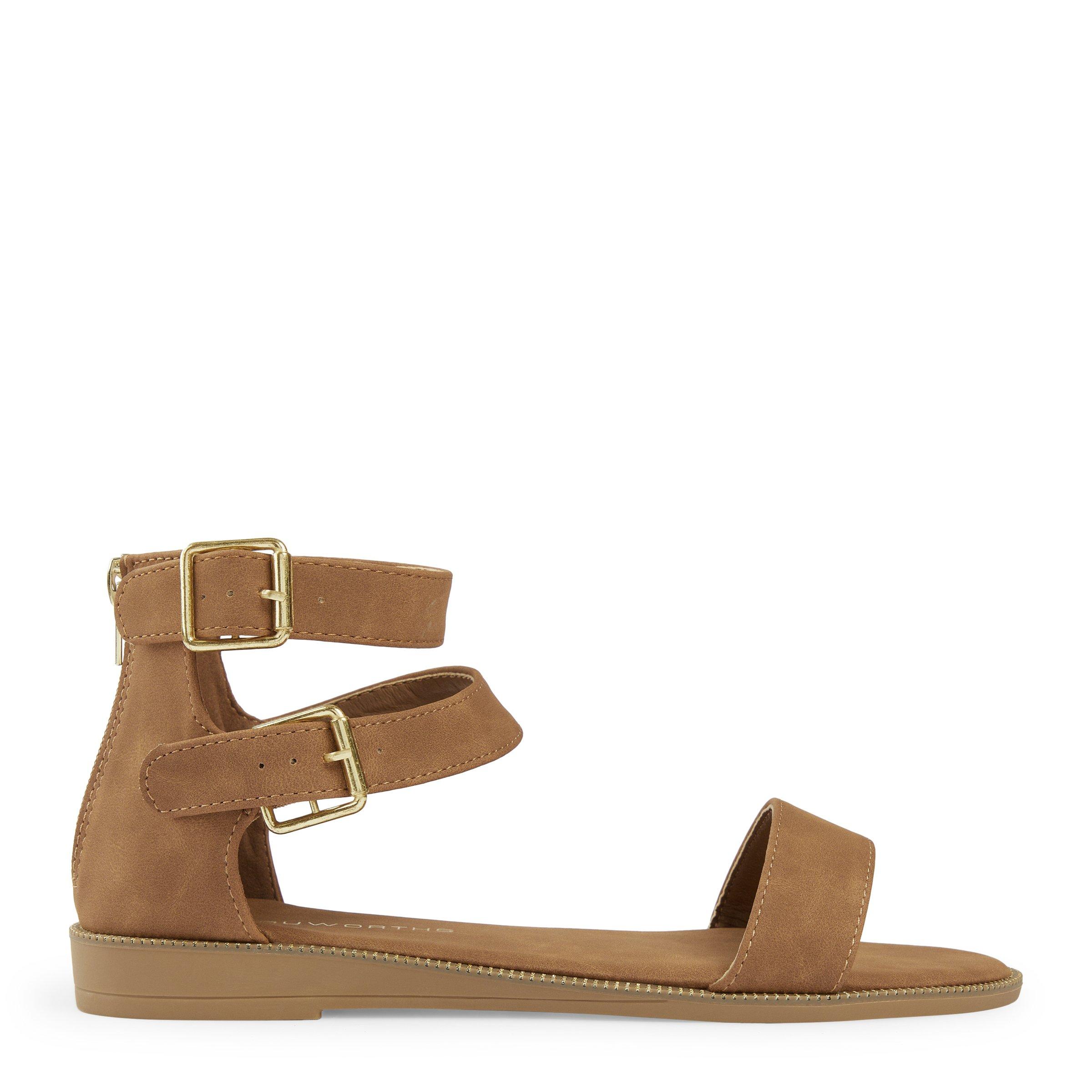 Tan Ankle Tie Sandals (3208384) | Truworths