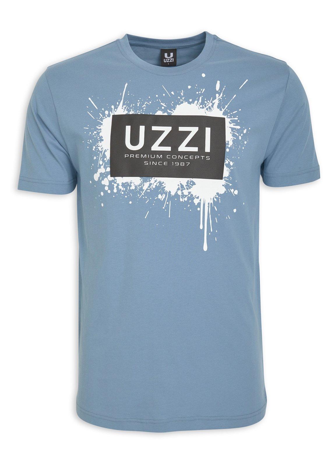 Sky Blue Paint Splatter T-shirt (3208683) | UZZI