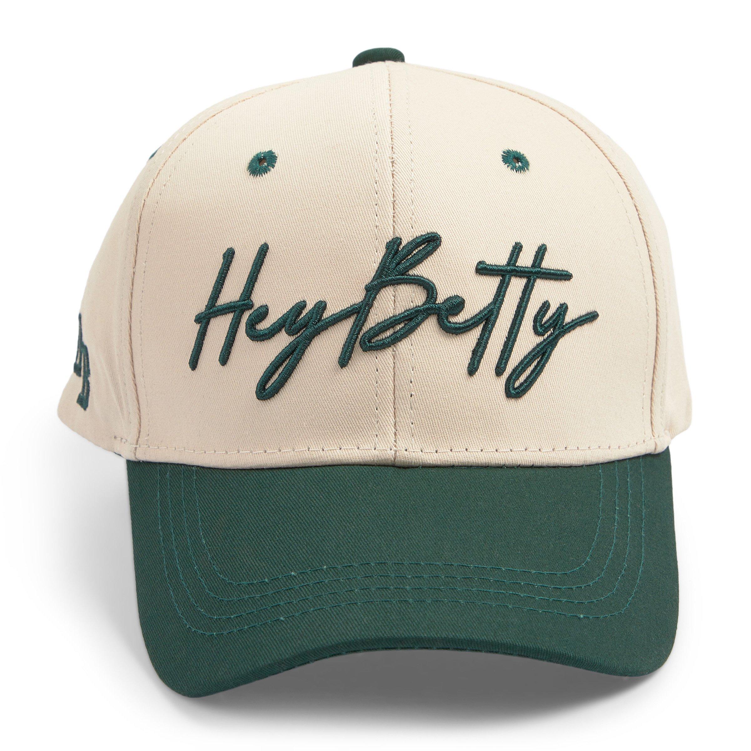 Beige and Green Embroidered Cap (3208700) | Hey Betty