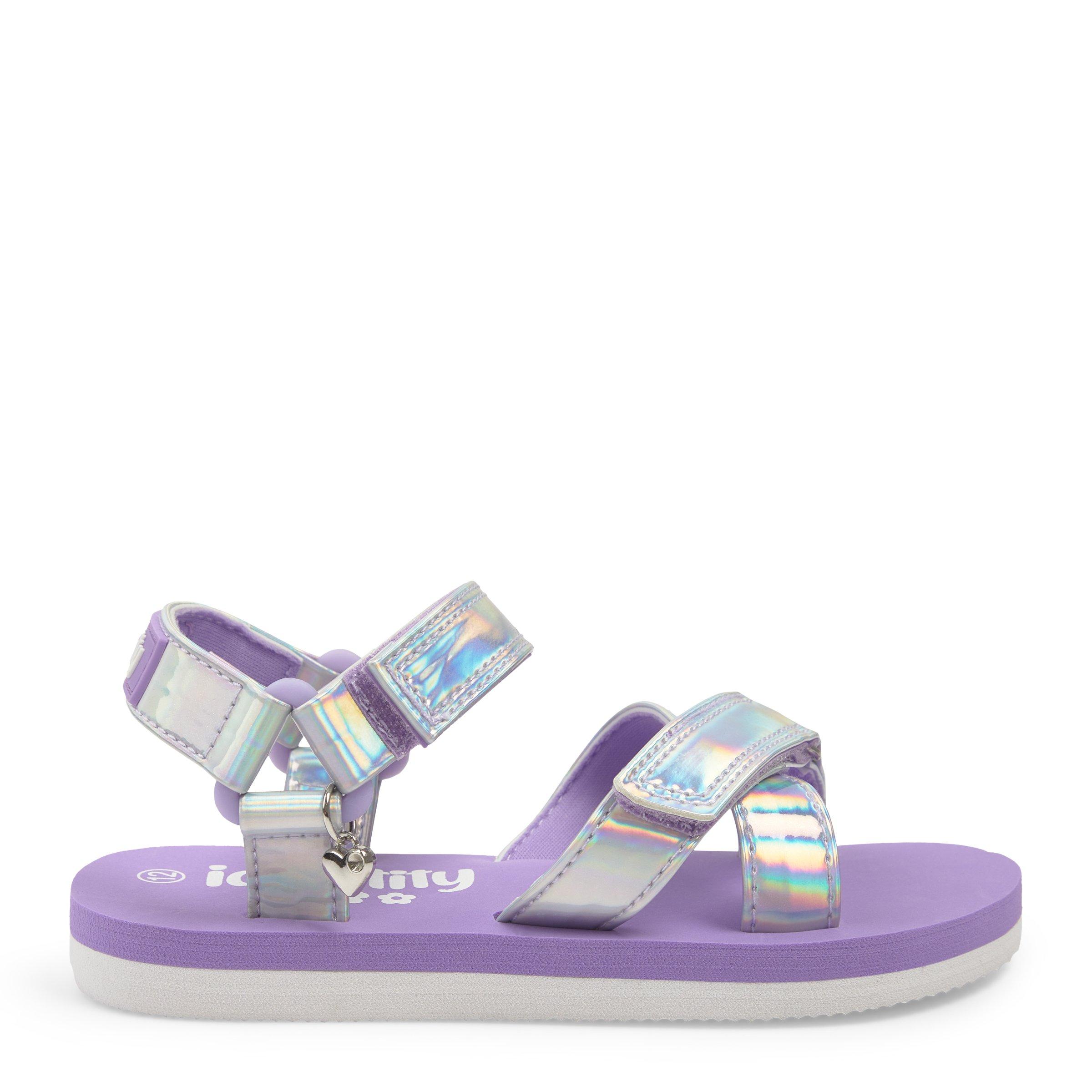Kid Girls Silver and Purple Sandals (3209063) | Identity