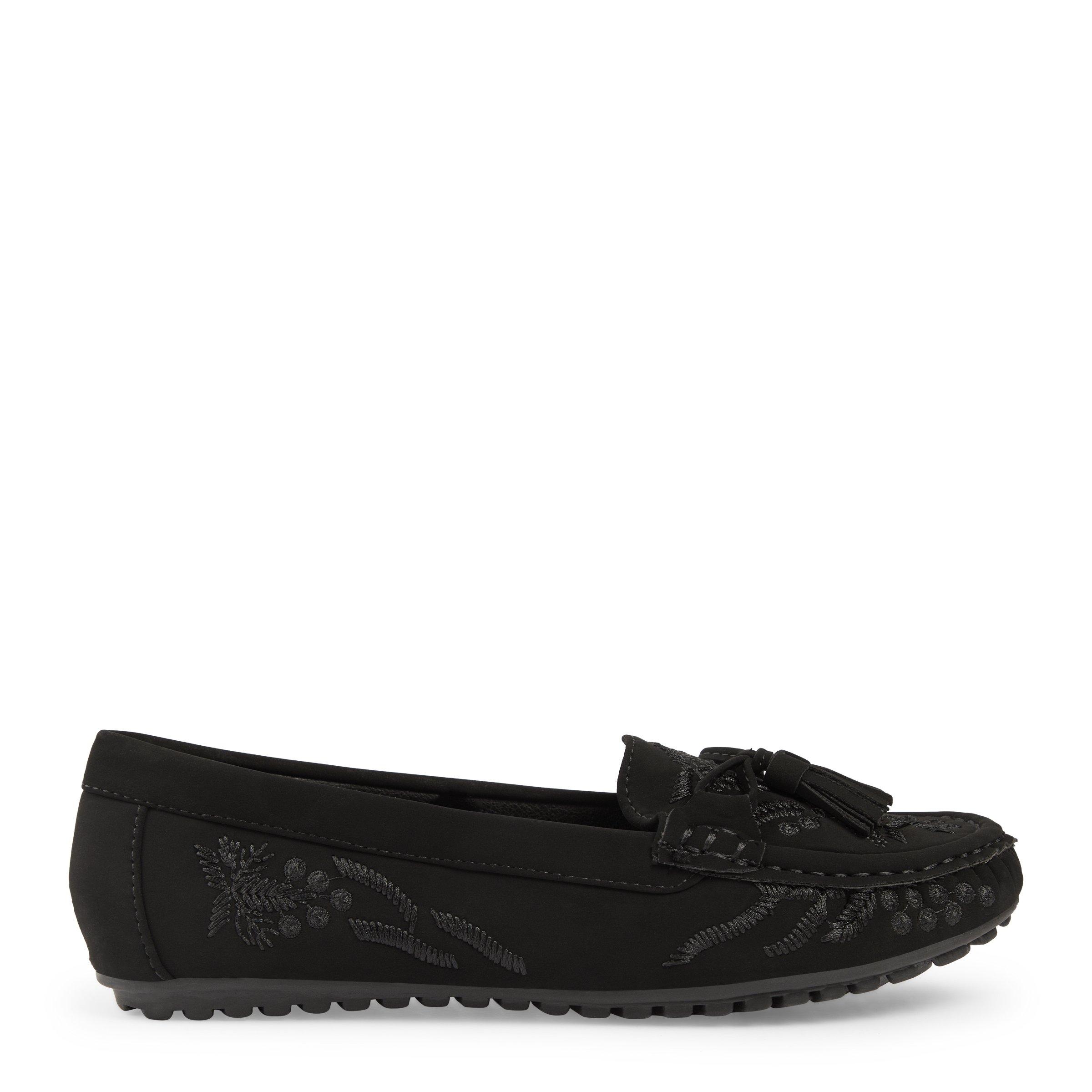 Black Embroidered Loafers (3209082) | Truworths