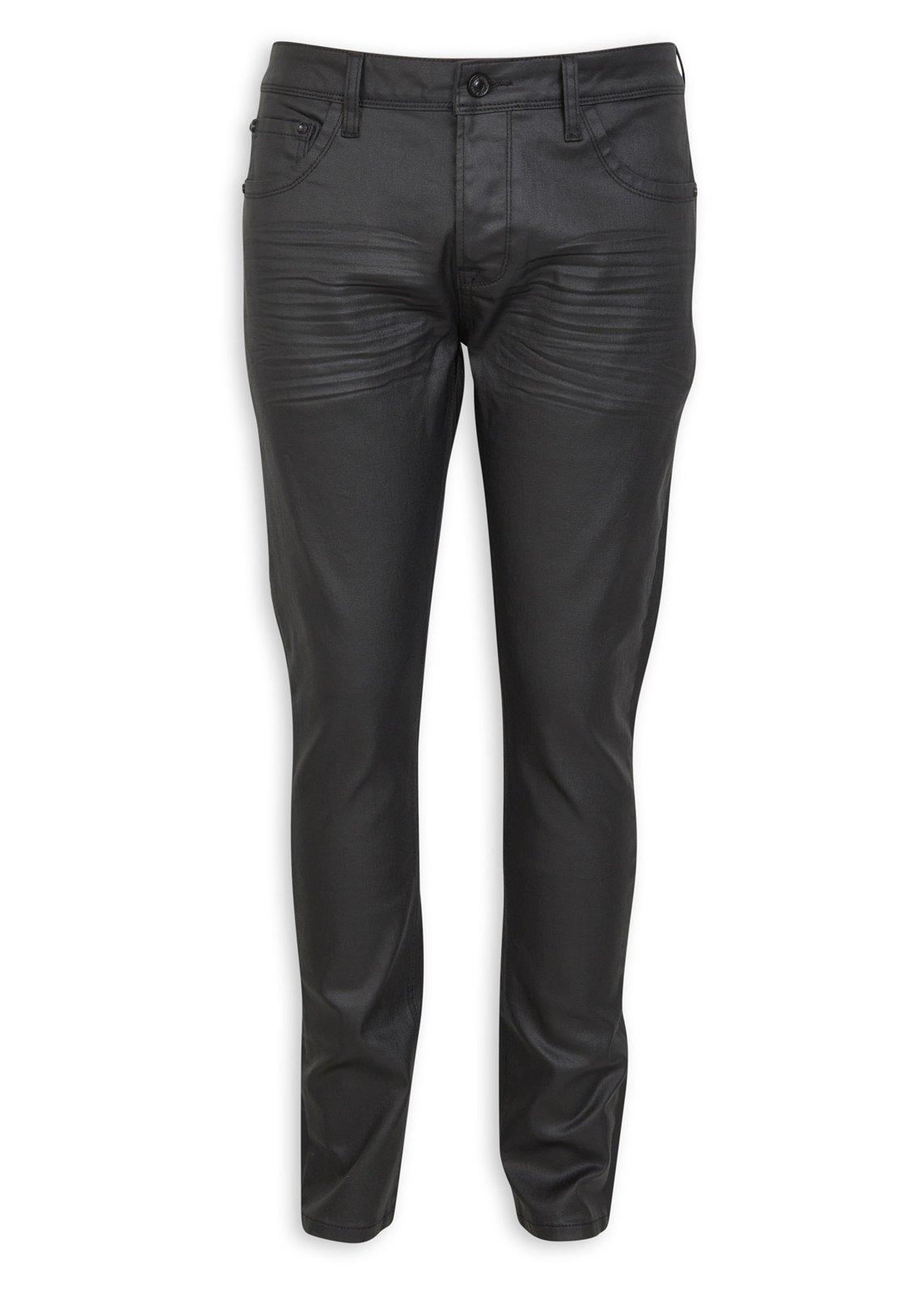 Black Coated Skinny Jeans (3209117) | UZZI