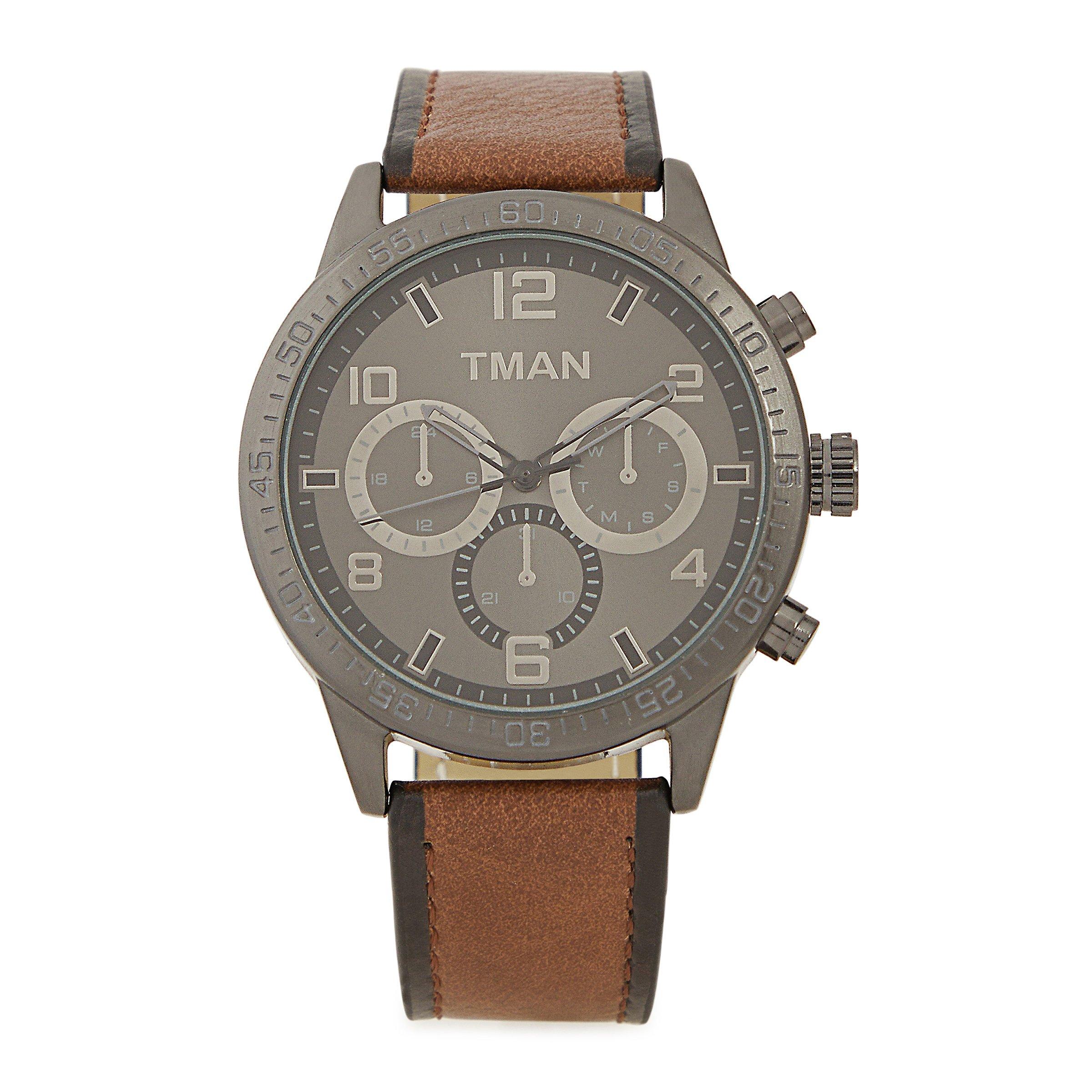Brown PU Black Dial Watch (3209387) | Truworths Man