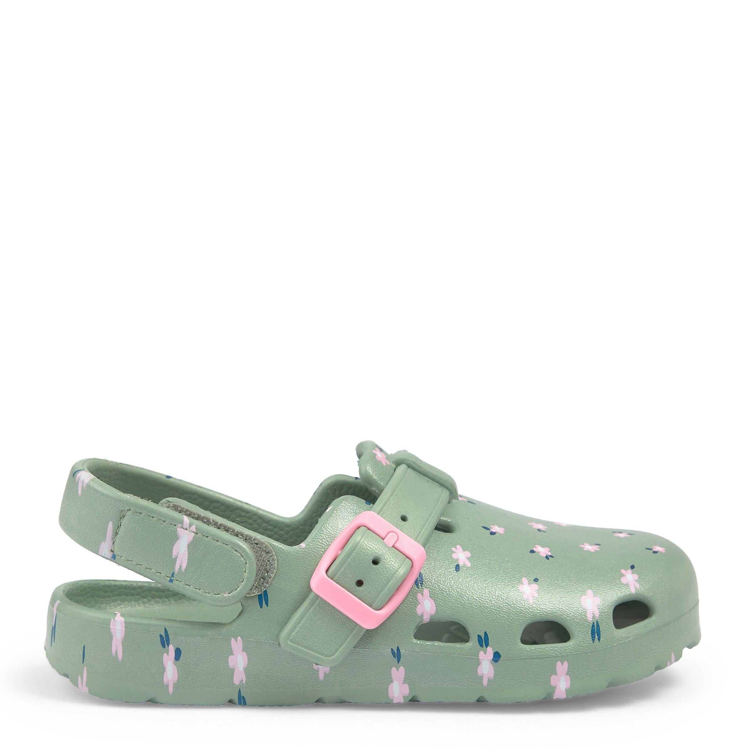 Girls Green Floral Molded Clogs (3209397) | Naartjie