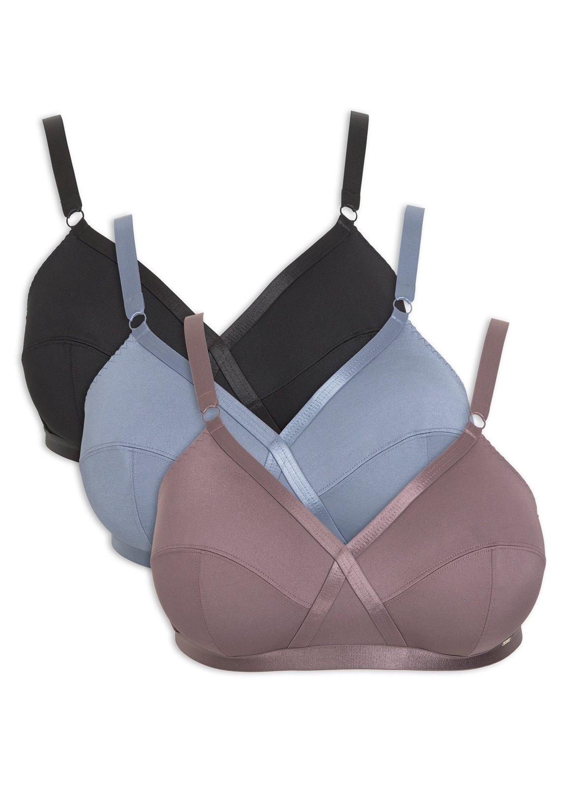 3-pack Crossover Non Wire Bras (3209732) | Finnigans