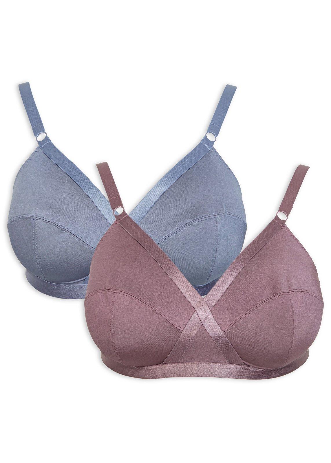 2-pack Purple and Blue Crossover Bras (3209733) | Finnigans
