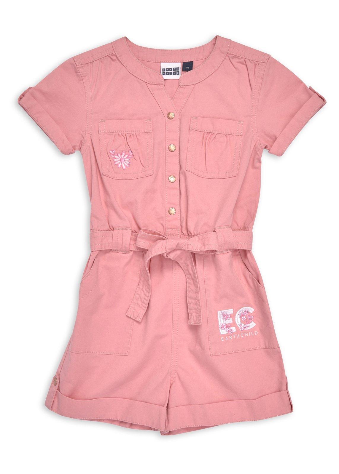 Kid Girls Pink Shortall (3210086) | Earthchild