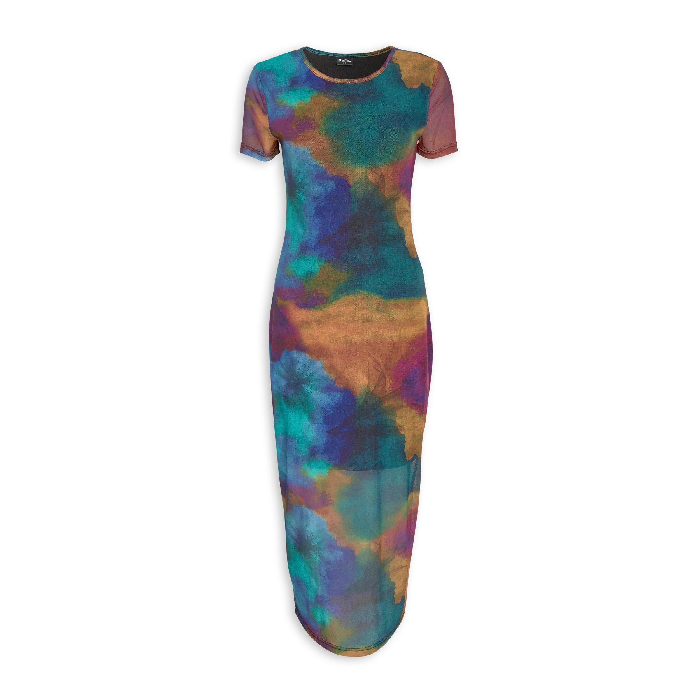 Mesh Multi-colour Bodycon Dress (3210132) | Identity X Sync