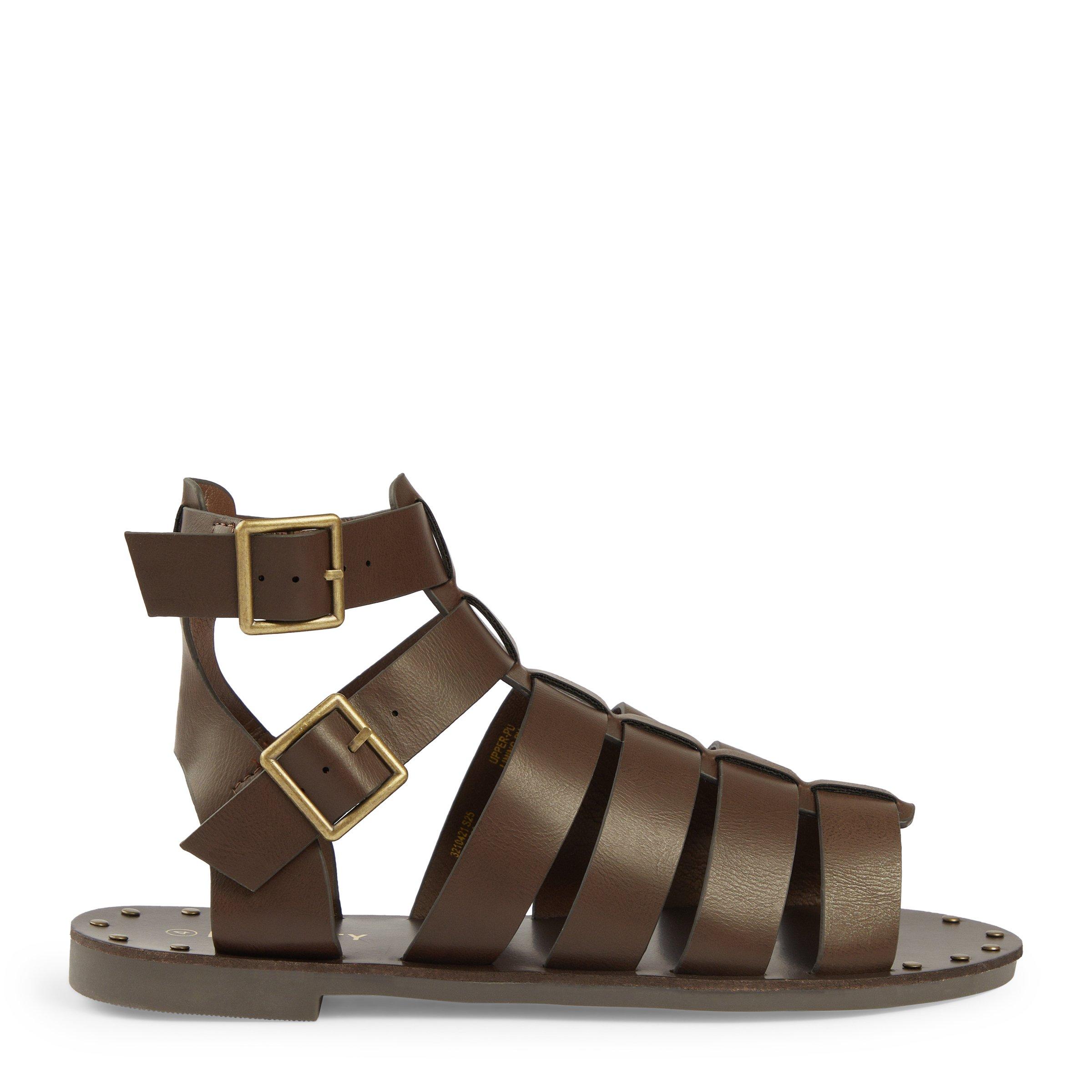 Dark Brown Gladiator Sandals (3210421) | Identity