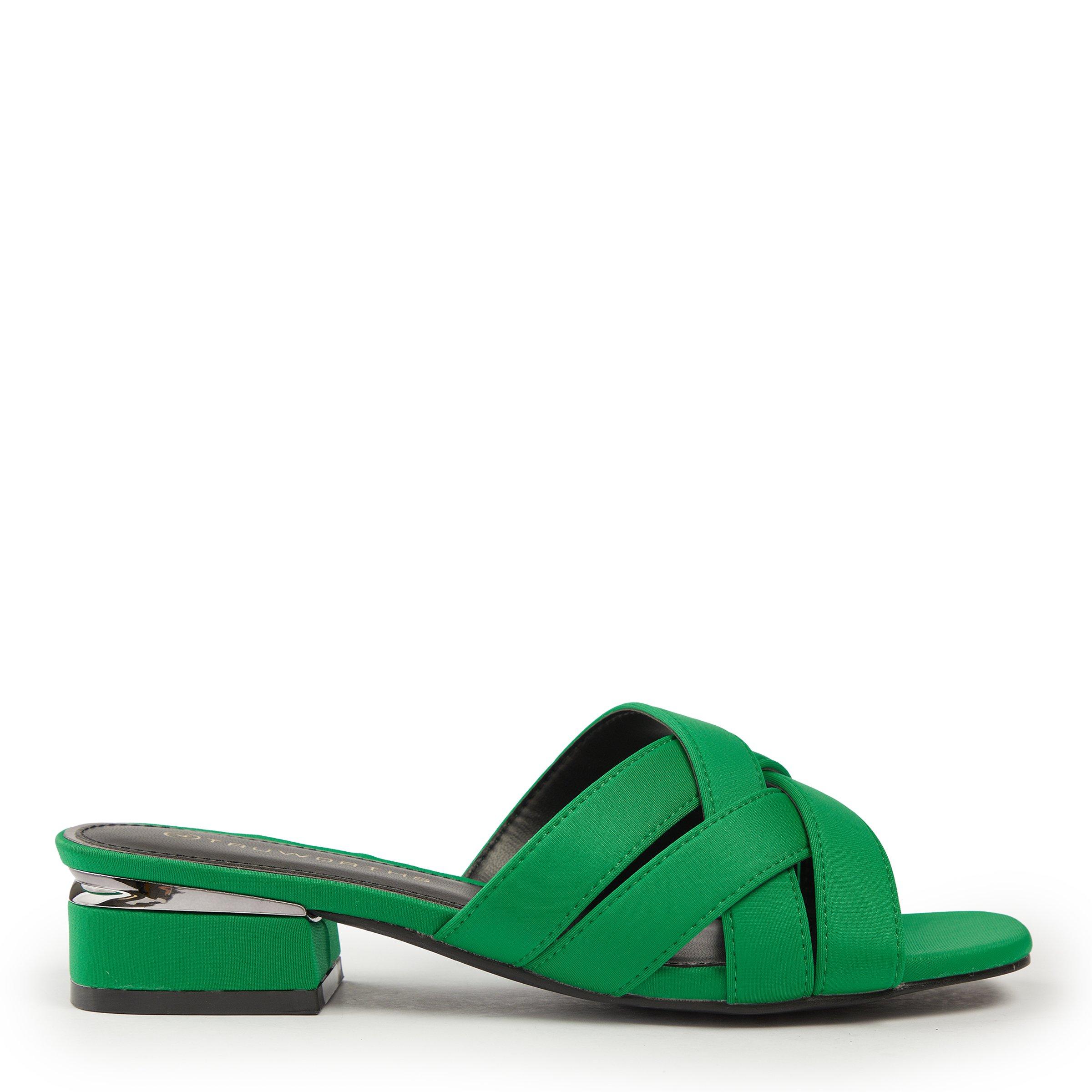 Green Weave Mule Sandals (3210588) | Truworths