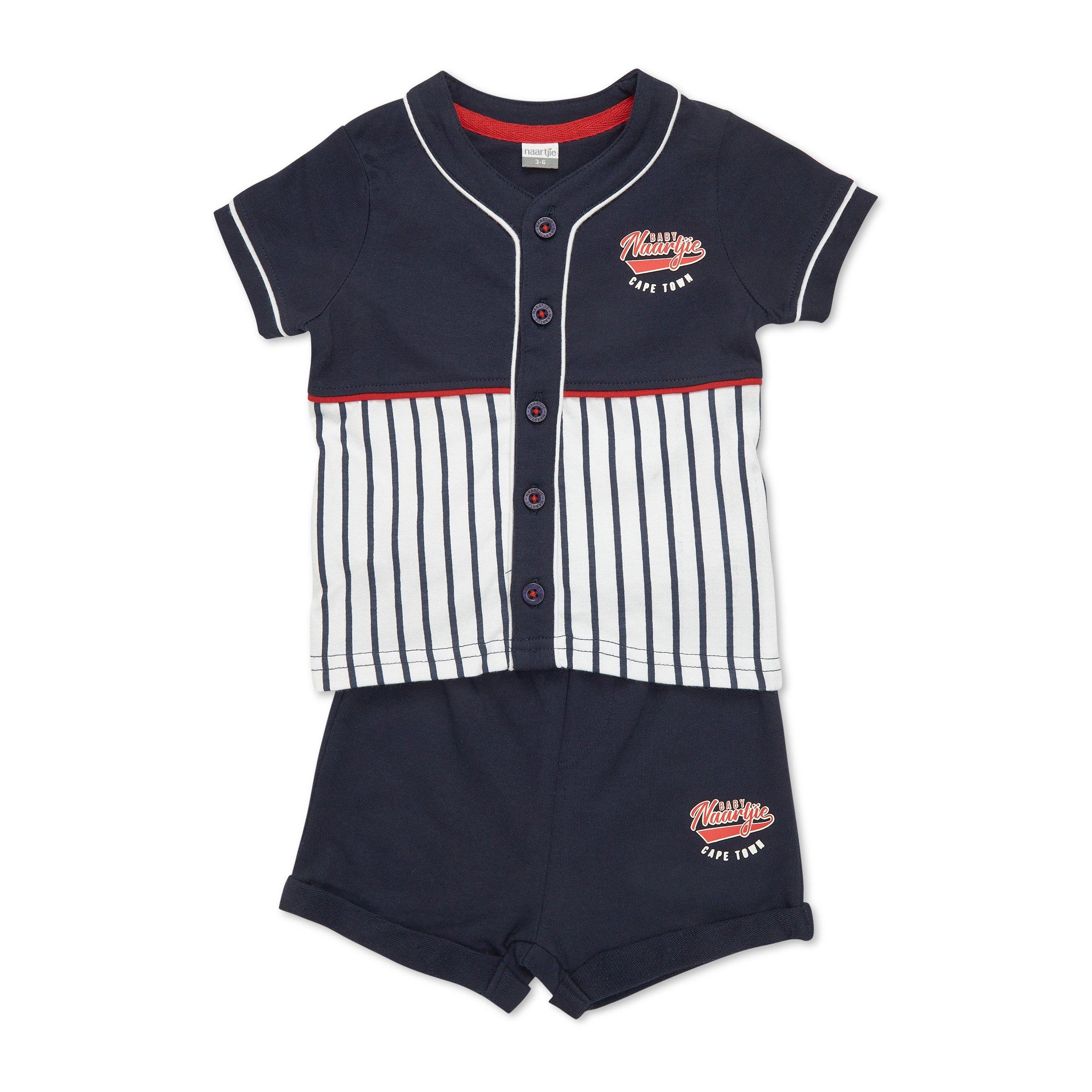 Newborn Boys Navy Striped Basketball Set (3210885) | Naartjie