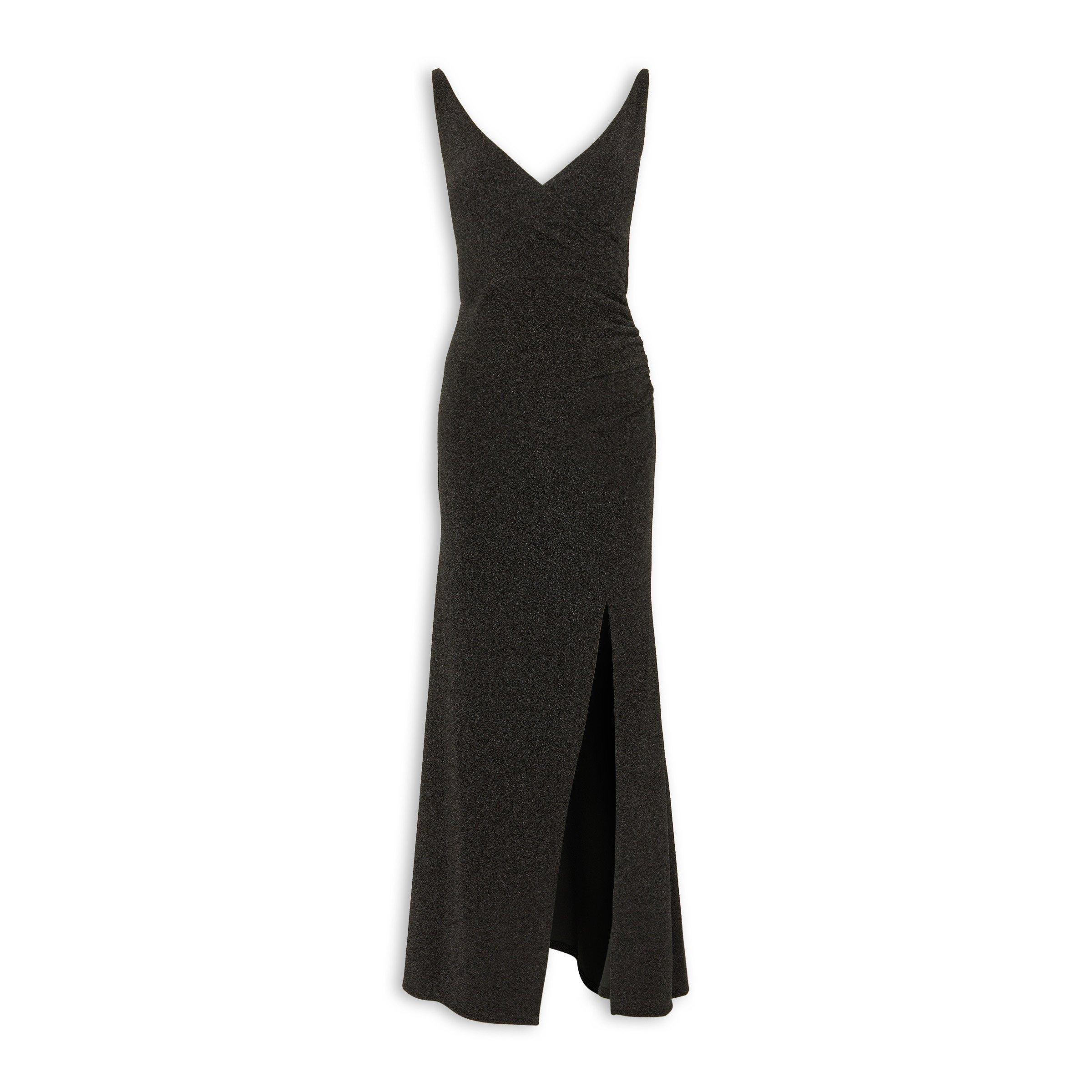 Black Jacquard Maxi Dress (3210904) | Miss Port