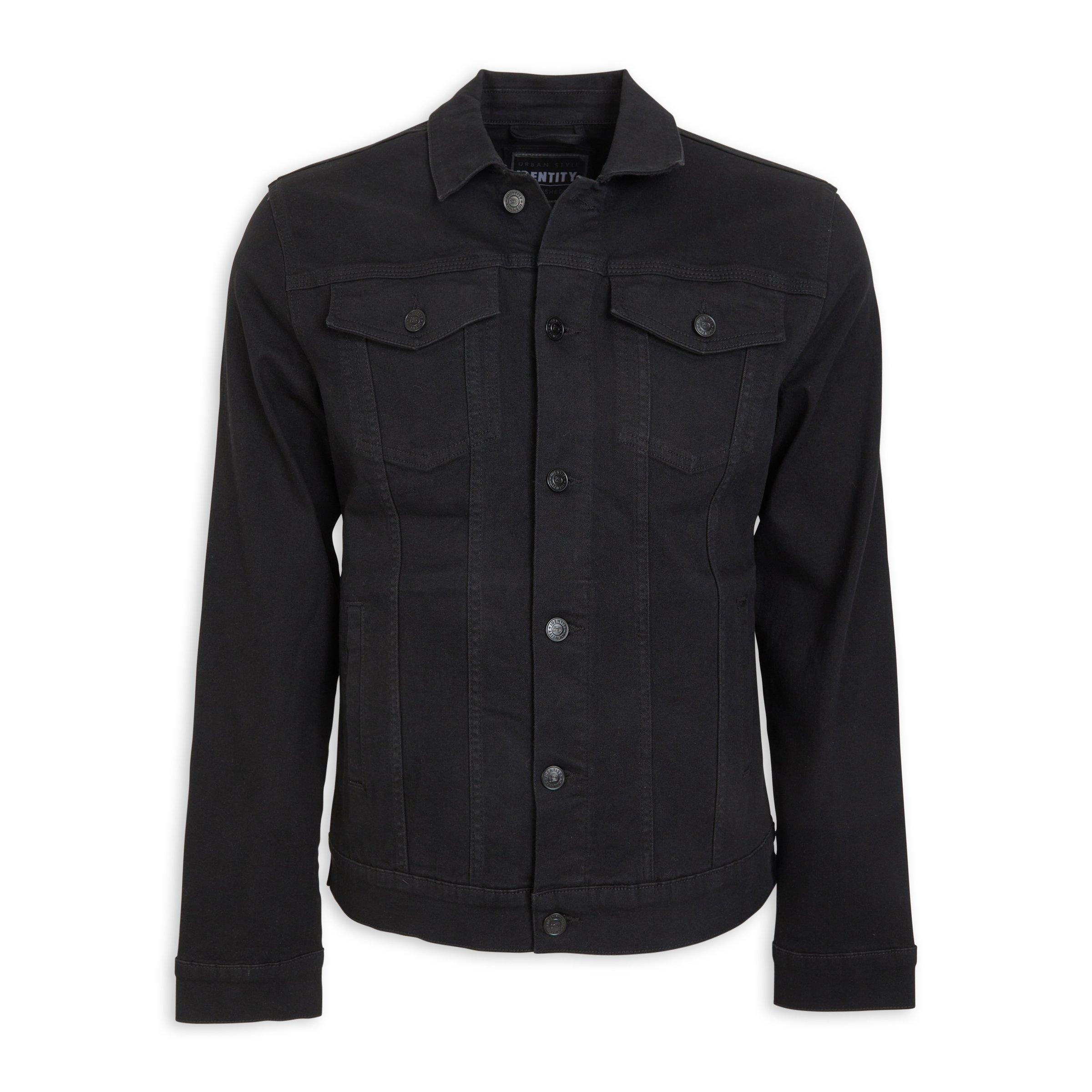 Black Denim Trucker Jacket (3211113) | Identity
