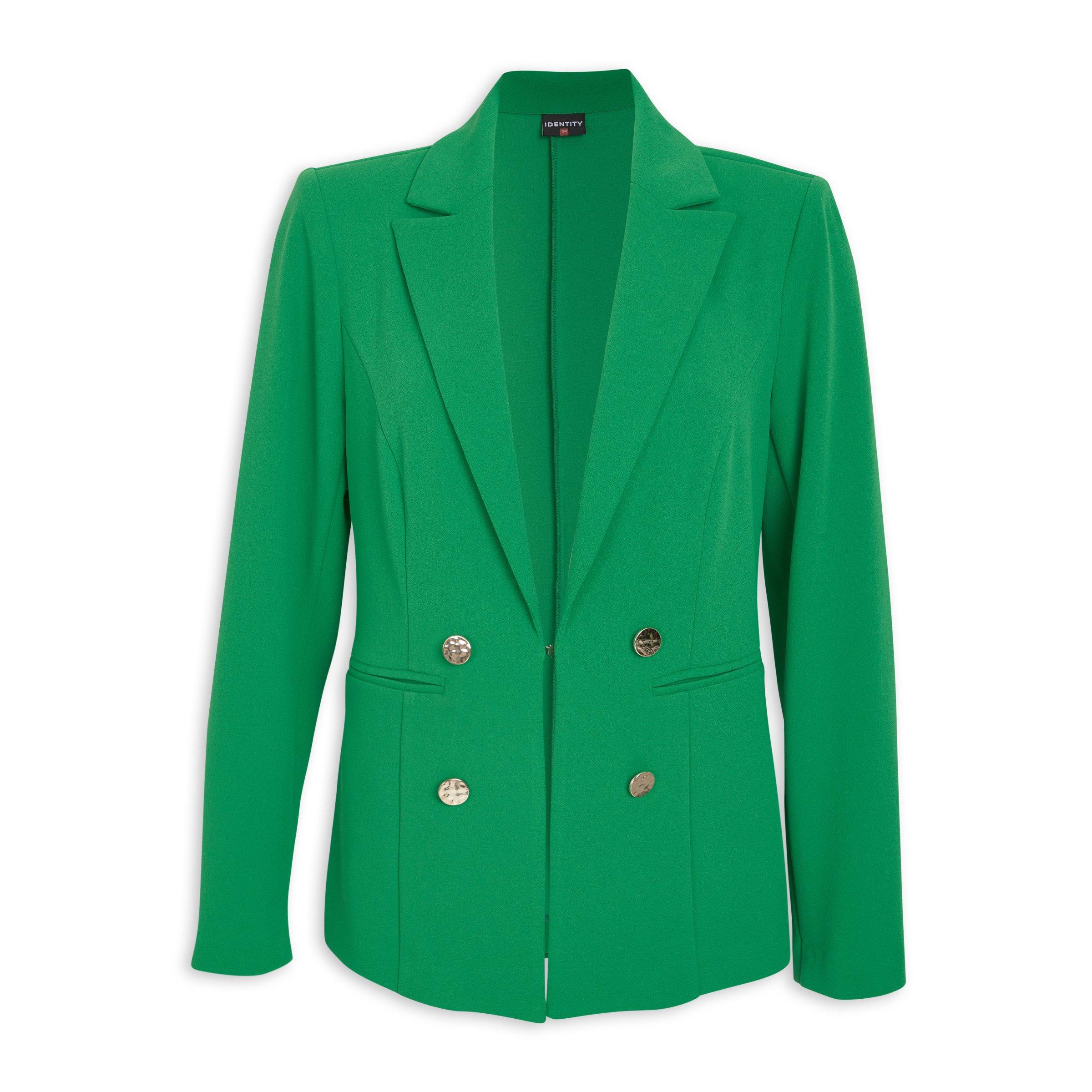 Green Blazer with Besom Pockets (3211213) | Identity