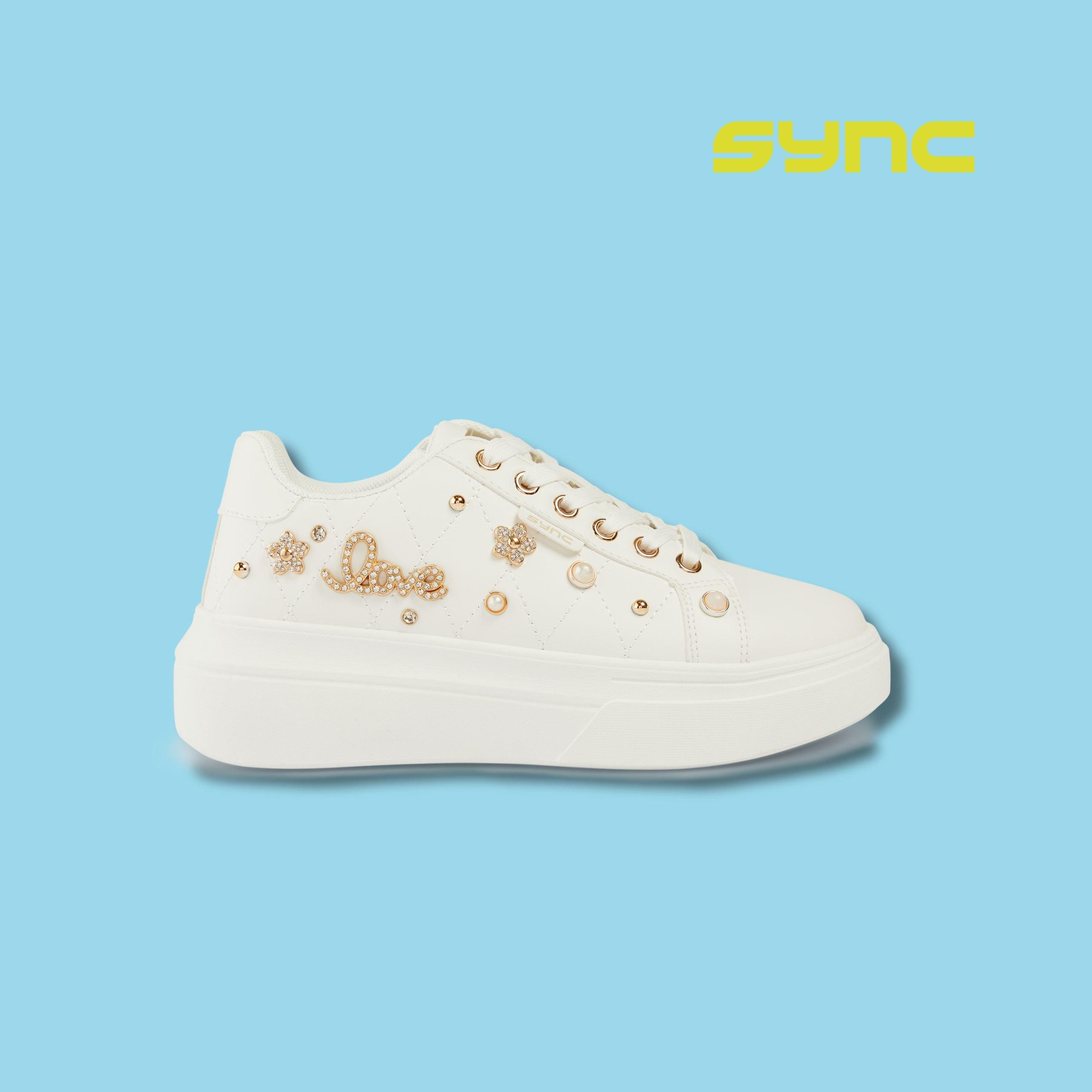 White Platform Sneakers with Charms (3211234) | Identity X Sync