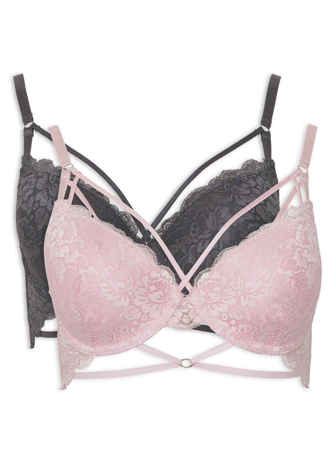 2-pack Pink and Grey Padded Bras (3211291) | Intrigue