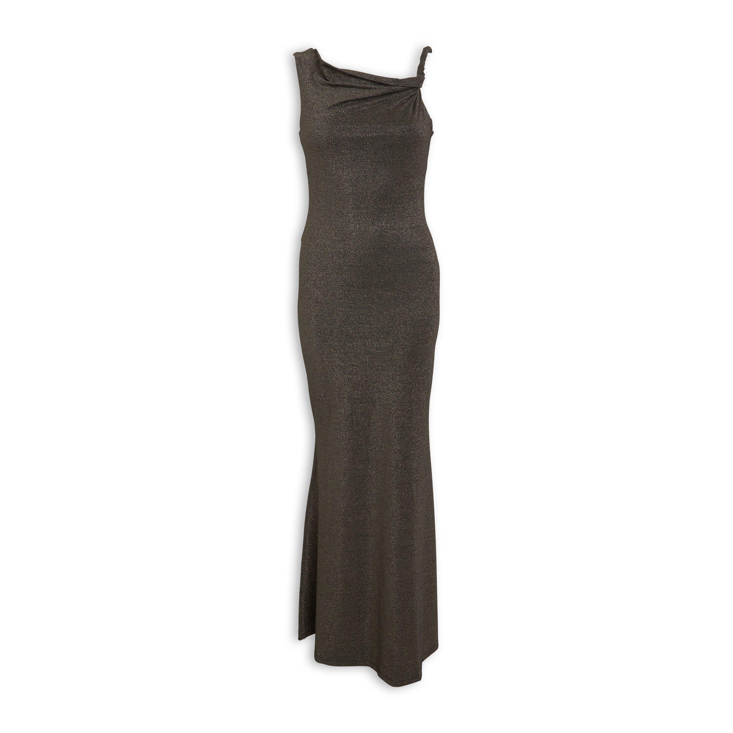 Black Sparkle Twisted Maxi Dress (3211557) | Miss Port