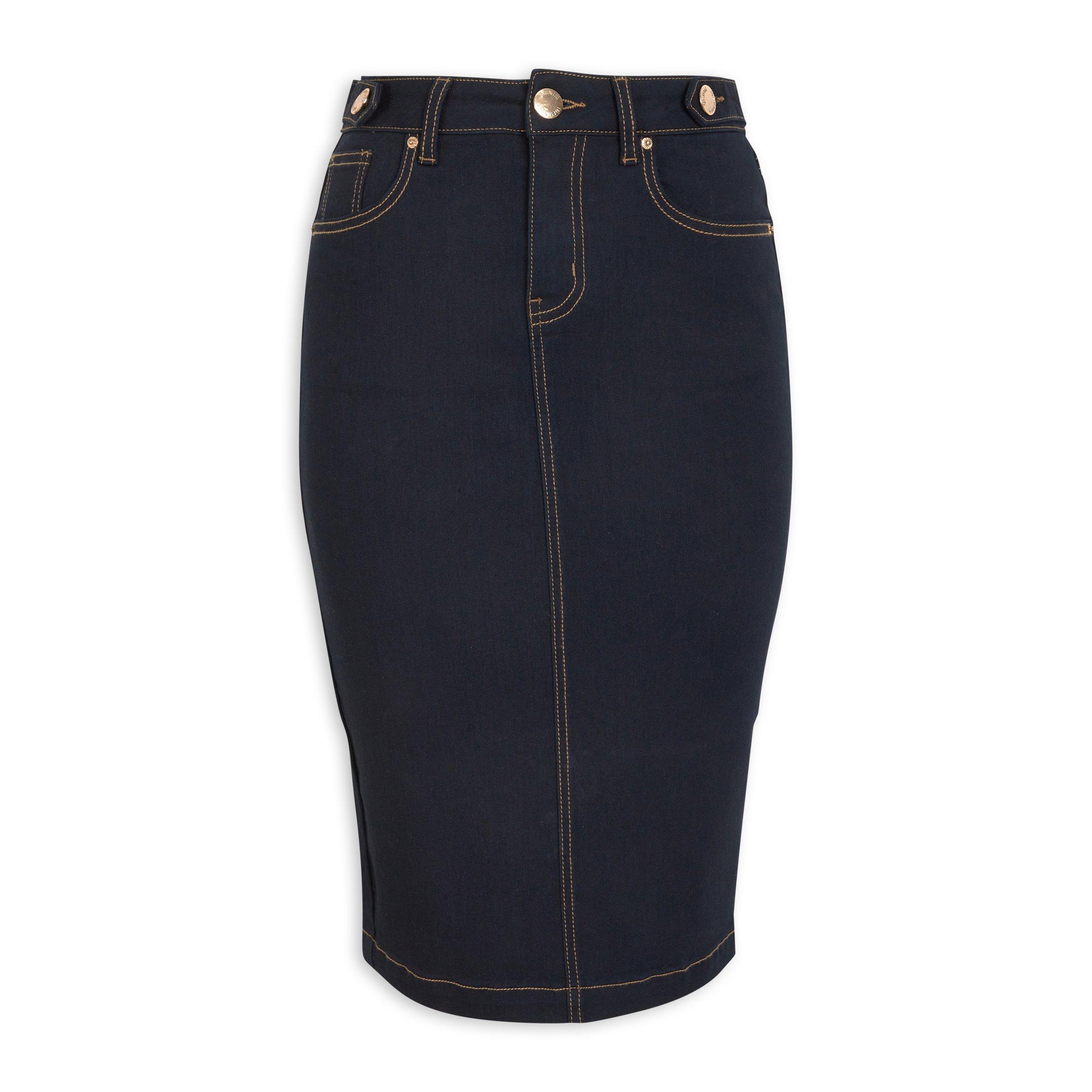 Navy Denim Pencil Skirt (3211748) | Identity