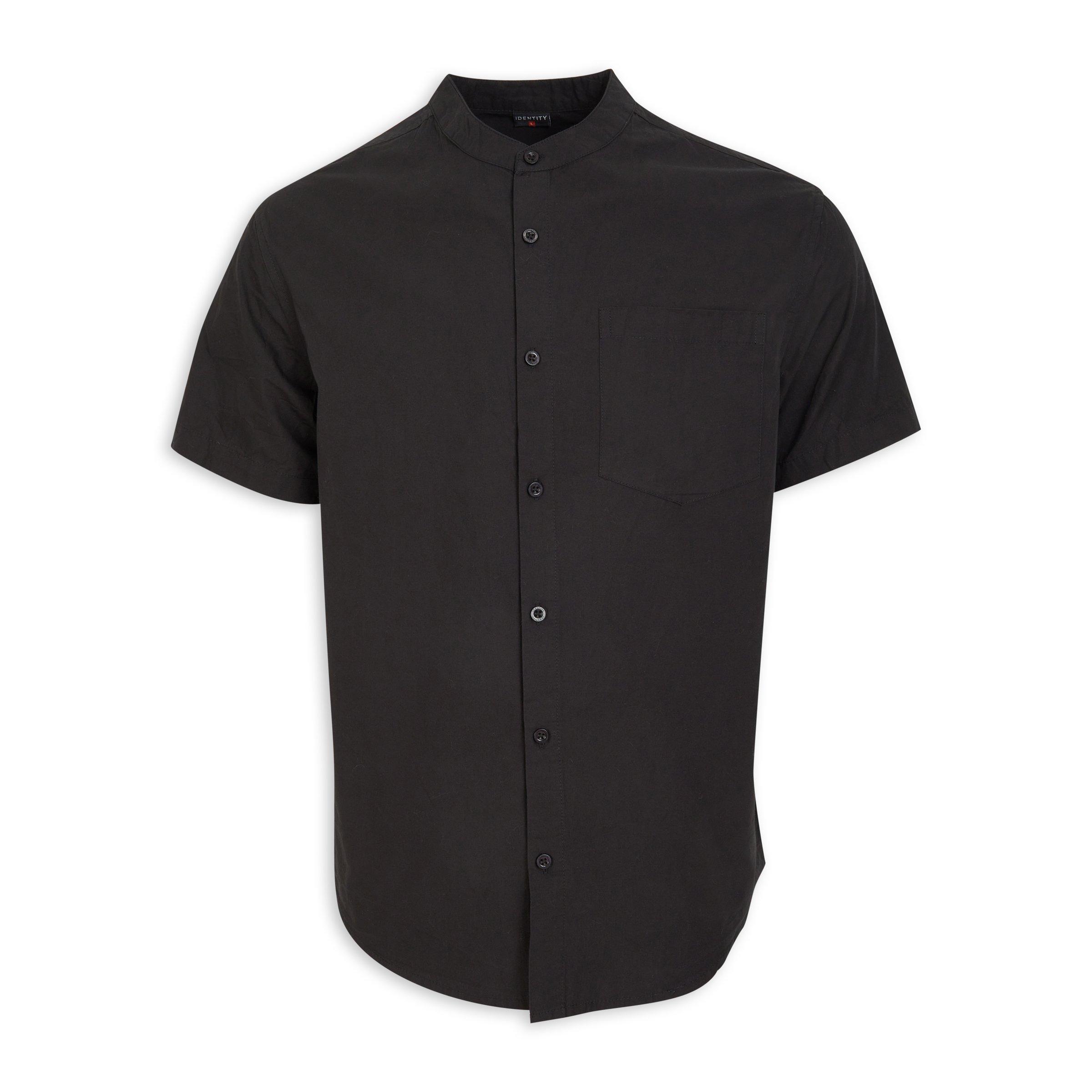 Black Mandarin Shirt (3211775) | Identity