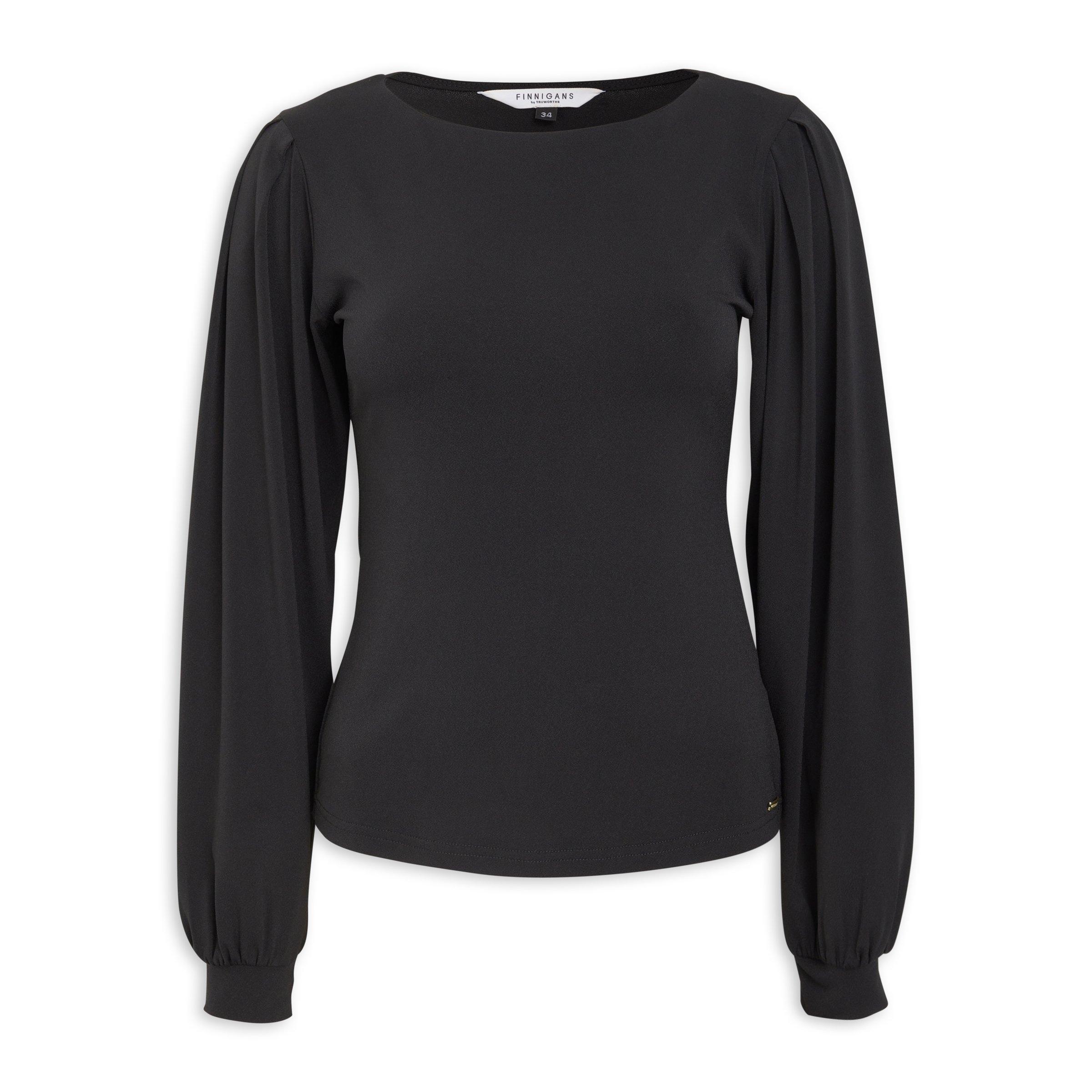 Black Long Sleeve Top (3212139) | Finnigans