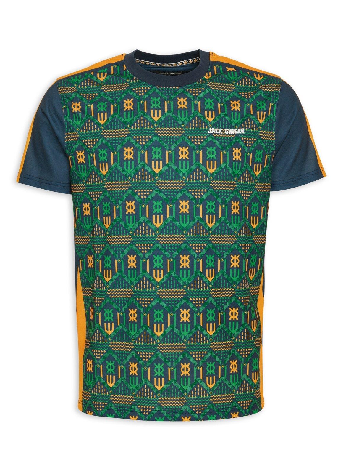 Green Printed Jack Ginger Soccer T-shirt (3212186) | Hemisphere
