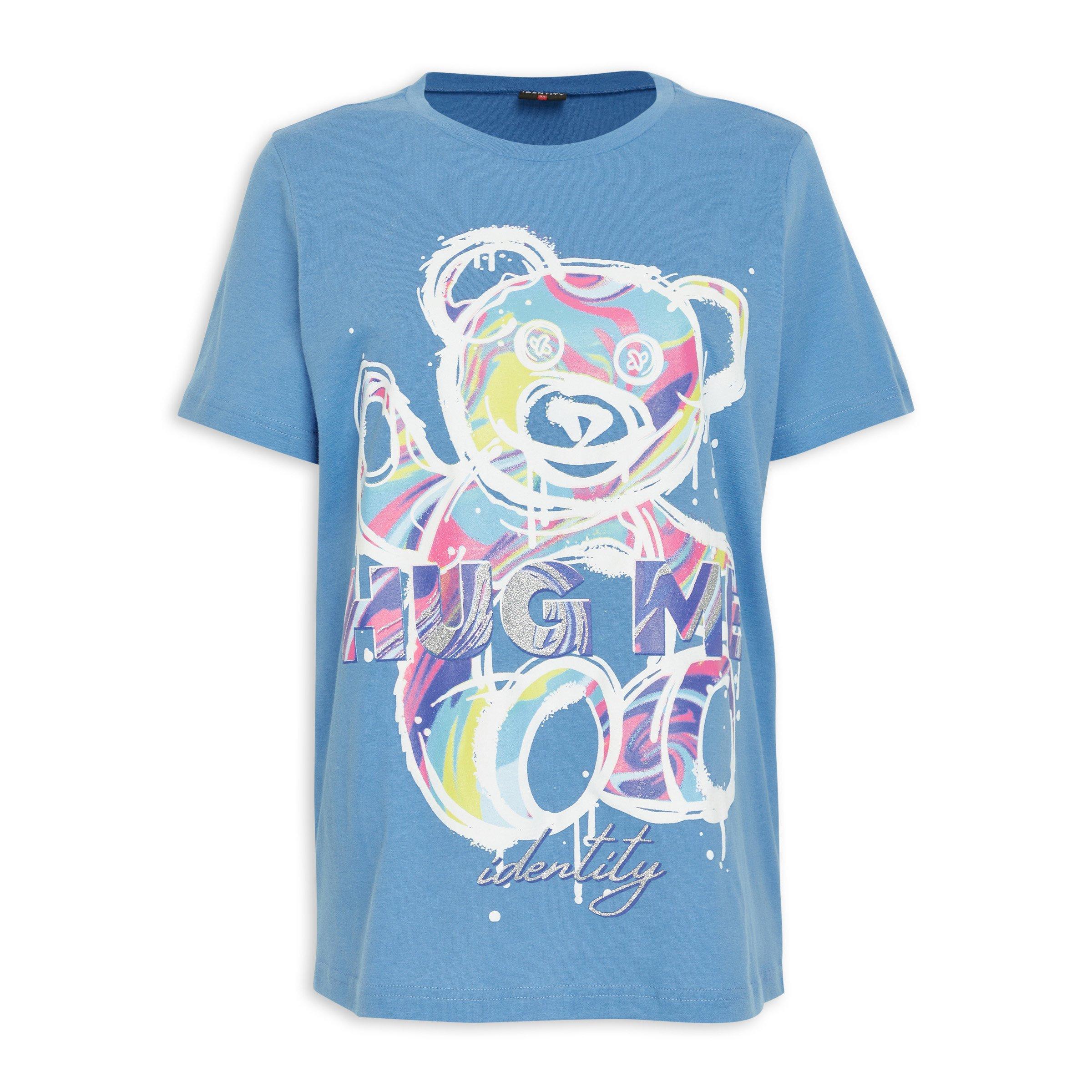 Blue Graphic Print T-shirt (3212222) | Identity