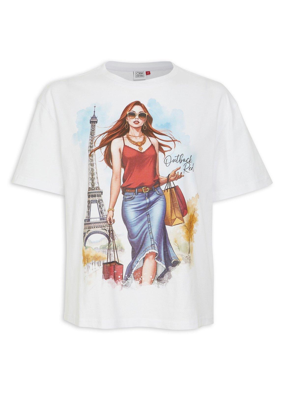 White Graphic T-shirt (3212643) | OUTBACK RED