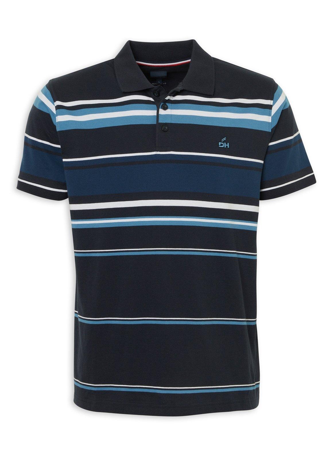 Navy Striped Golfer Shirt (3212695) | Daniel Hechter