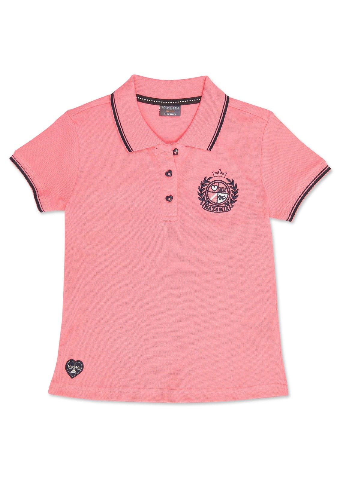 Girls Pink Golfer Shirt (3212909) | Max & Mia