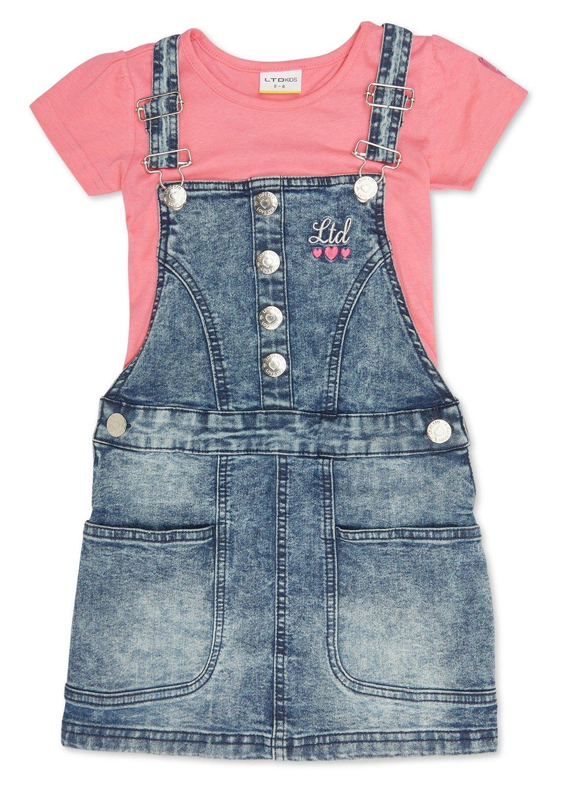 Kid Girls Indigo Dungaree Set (3213108) | LTD Kids