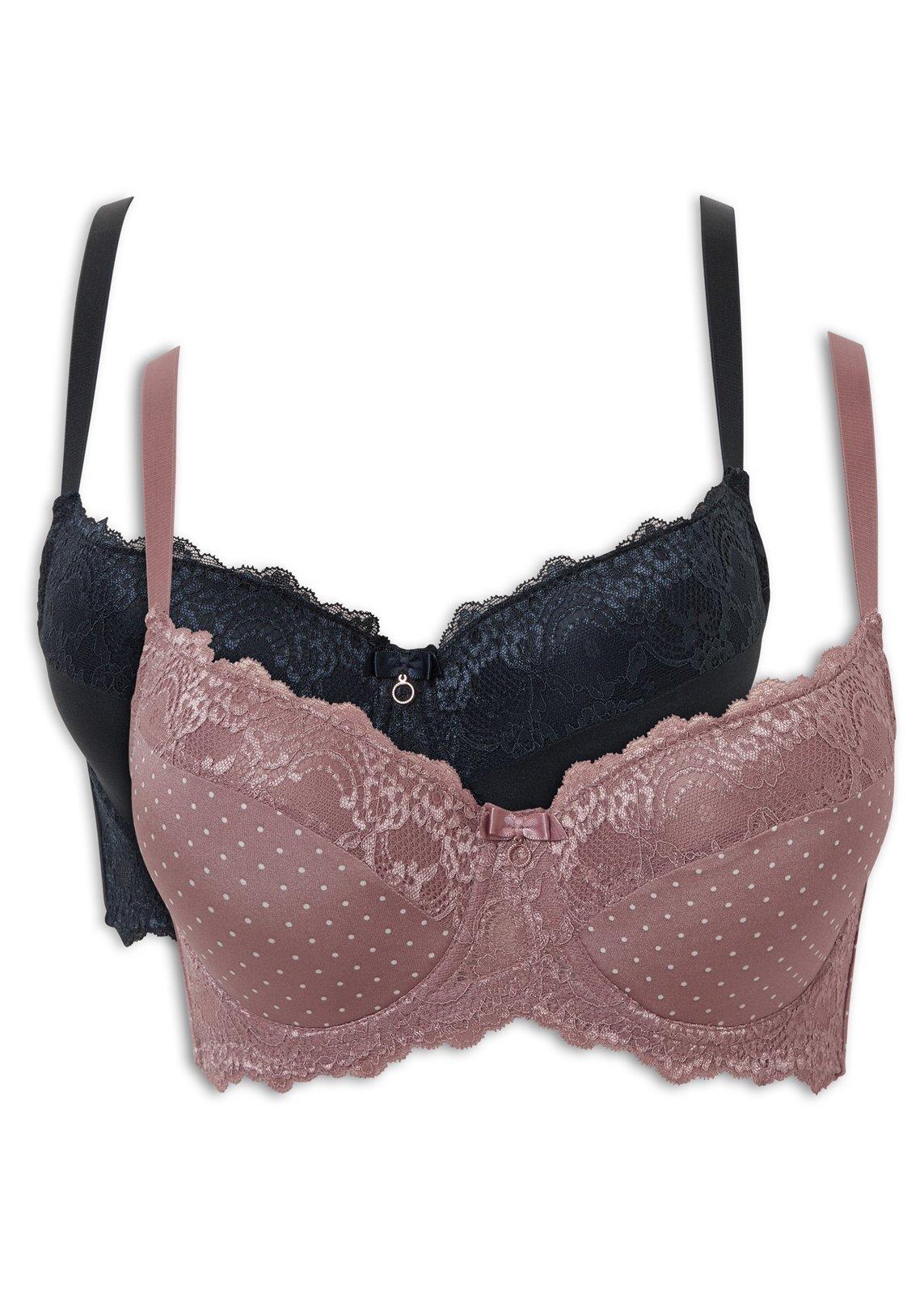 2-pack Mauve and Navy Padded Bras (3213276) | Truworths