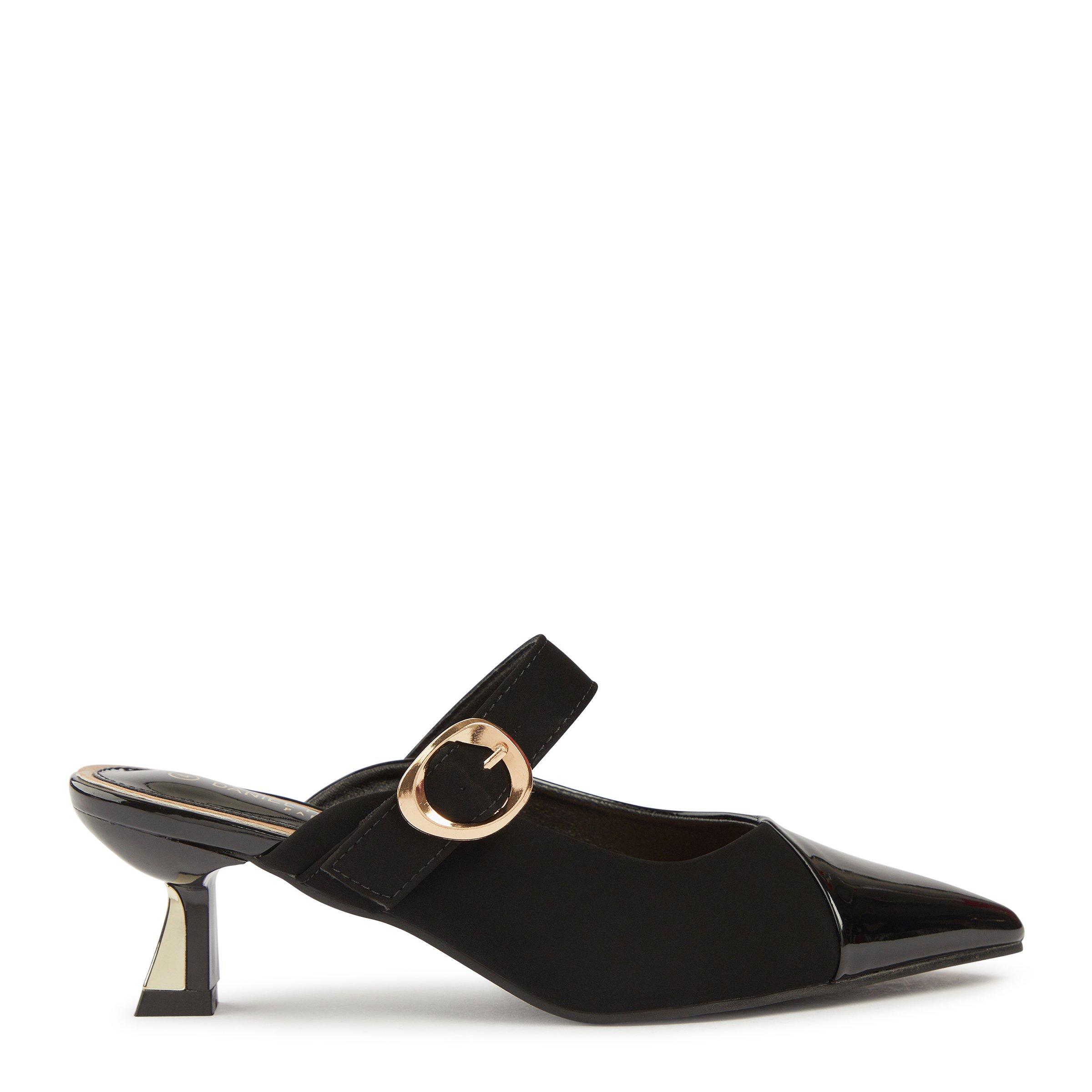 Black Mule Heels with Buckle (3213312) | Daniel Hechter